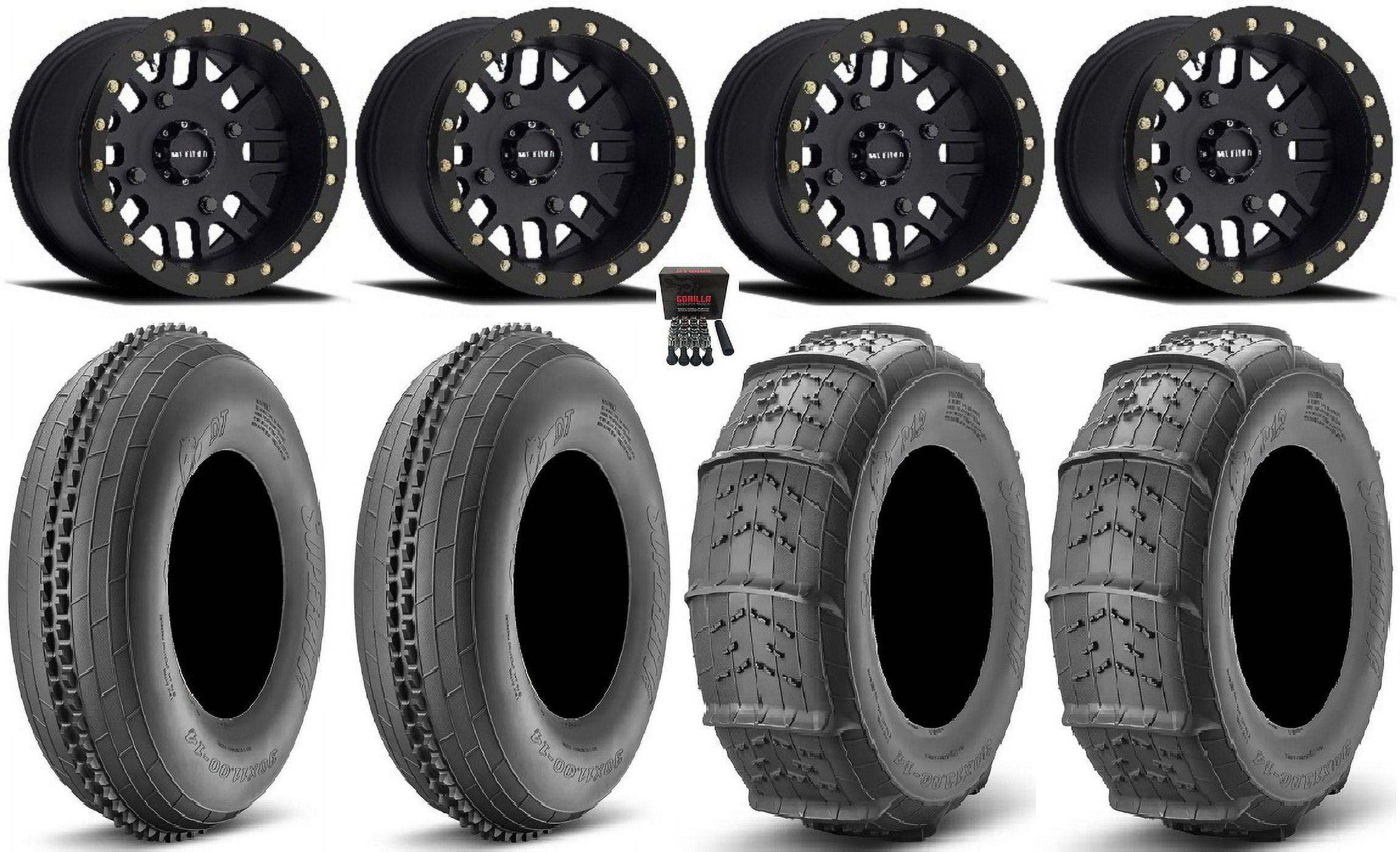 Method 406 Bdlk 14x8/14x10 Wheels Bk 30" SandCat Tires Can-Am Maverick ...