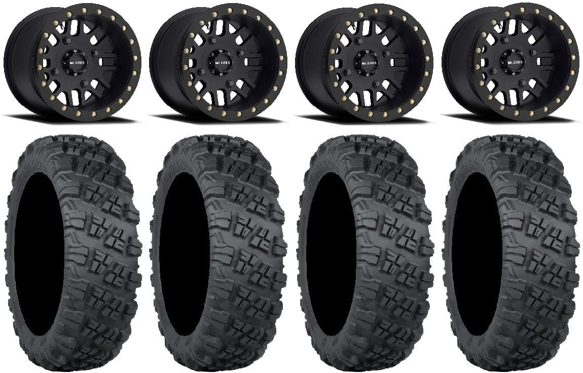 Method 406 Beadlock 15" Wheels Black 33" Versa Cross V3 Tires Can-Am ...