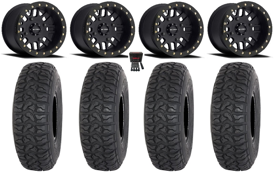 Method 406 Beadlock 15" Wheels Black 35" Chicane LT Tires Can-Am ...