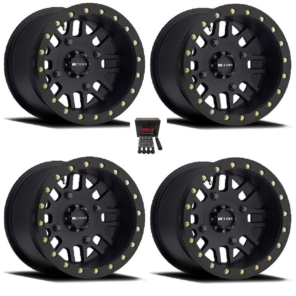 Method 406 Beadlock 15x10 Wide Wheels Black Kawasaki Mule Pro FXT ...
