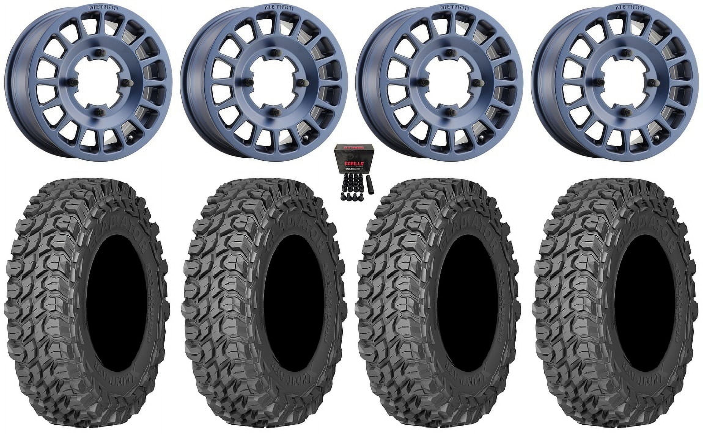 Method 407 14" Wheels Bahia Blue 28" X Comp ATR Tires Can-Am Maverick ...