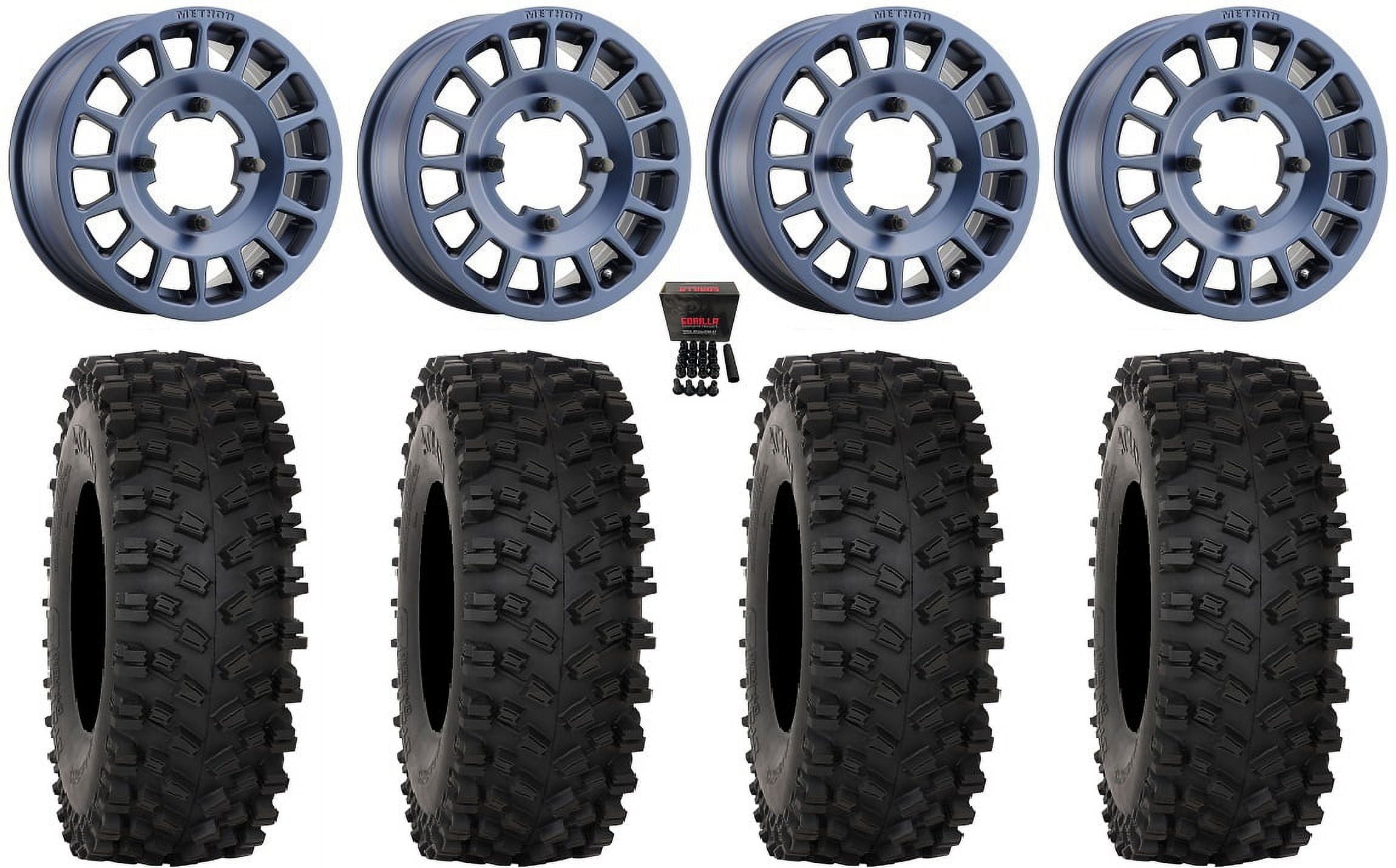 Method 407 14" Wheels Bahia Blue 30" ATX470 Tires Sportsman RZR Ranger ...