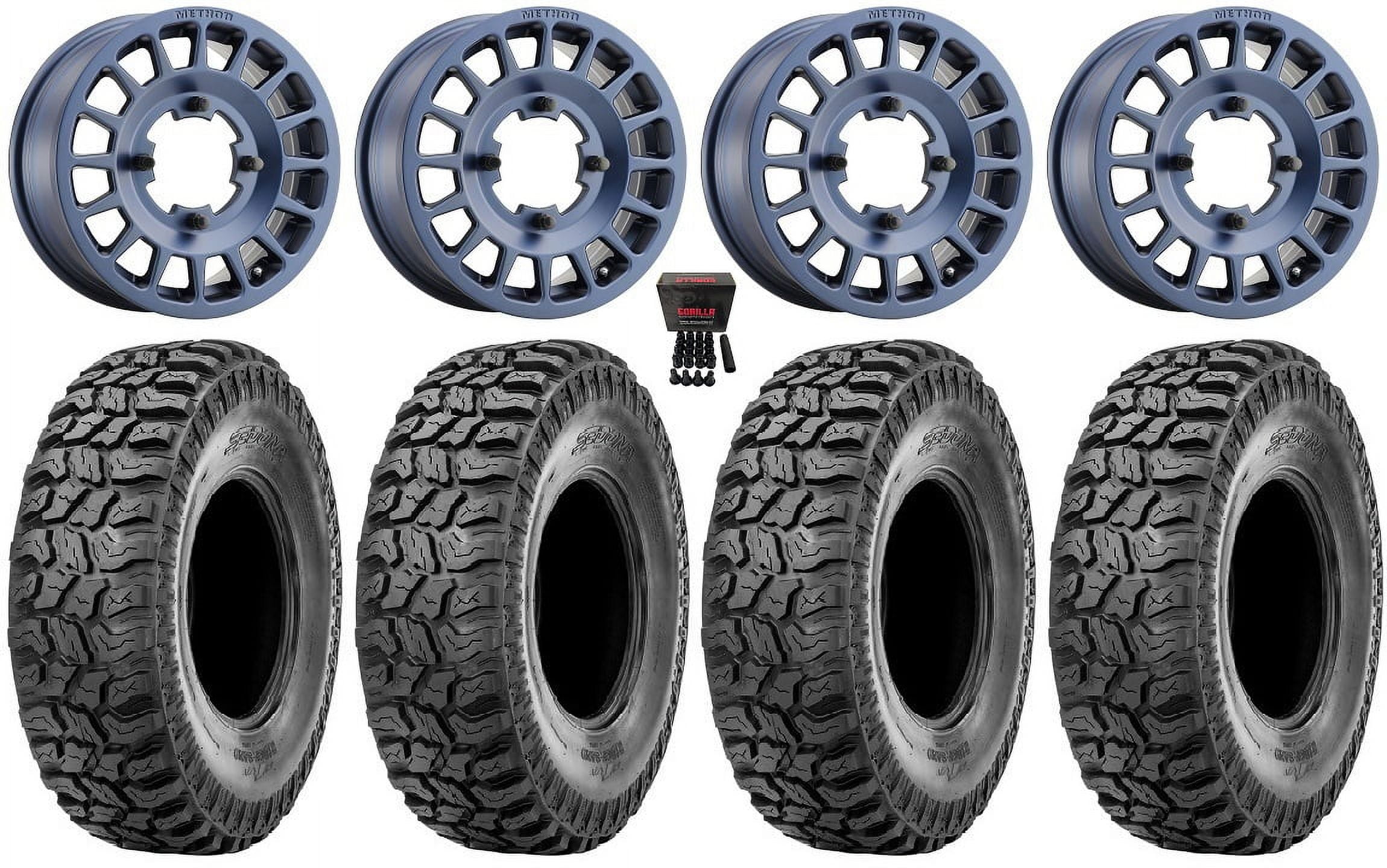 Method 407 14" Wheels Bahia Blue 30" Ridge Saw 2.0 Tires Sportsman RZR ...