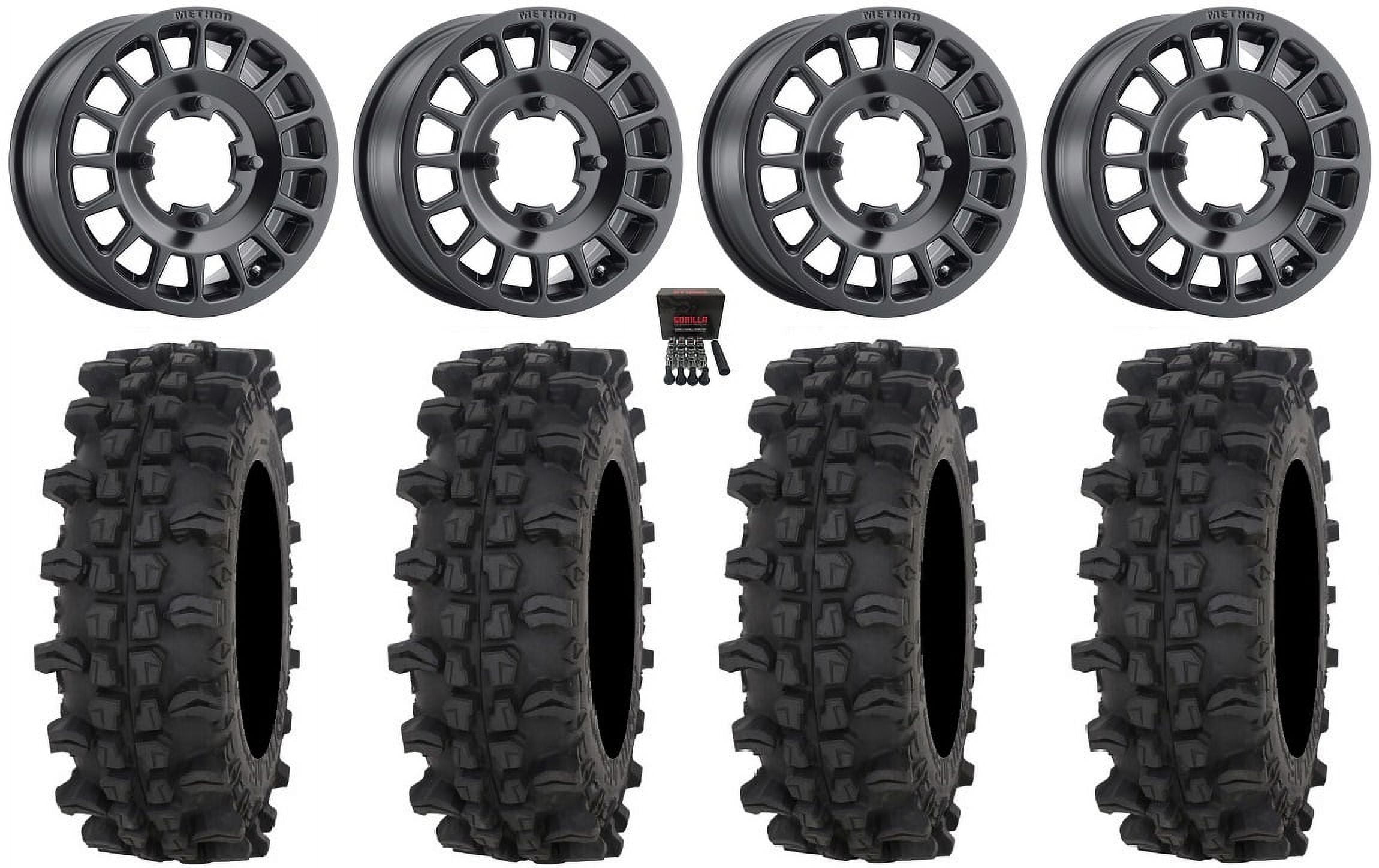 Method 407 14" Wheels Black 28" ACP Tires Sportsman RZR Ranger ...