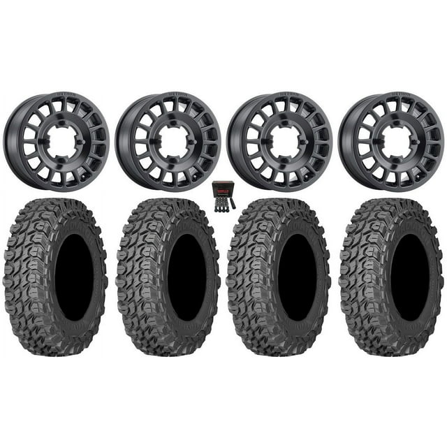 Method 407 14" Wheels Black 32" X Comp ATR Tires Can-Am Maverick X3 ...