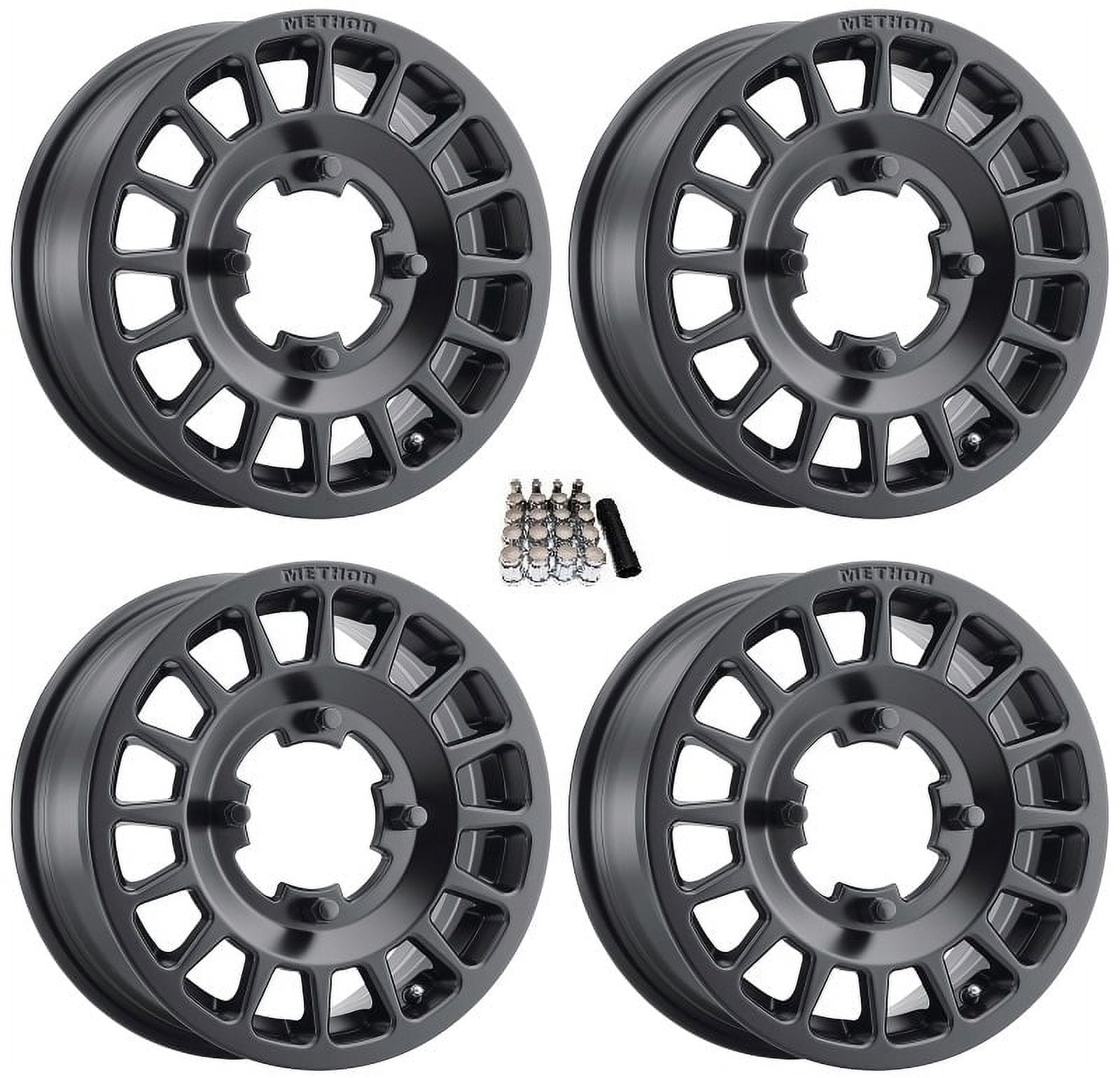 Method 407 14" Wheels/Rims Matte Black Polaris RZR 1000 XP / Ranger XP ...