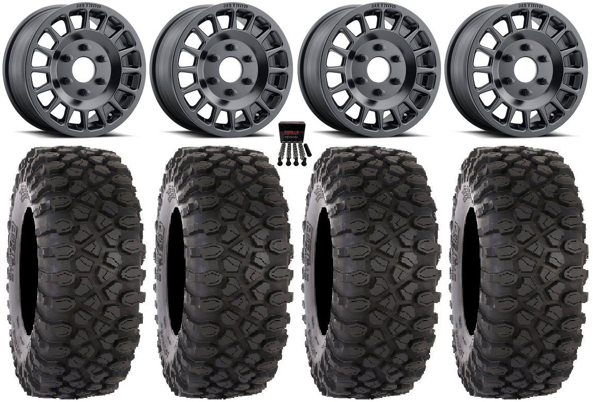 Method 407 15" Wheel Black 30" XC450 Tires Can-Am Maverick R - Walmart.com