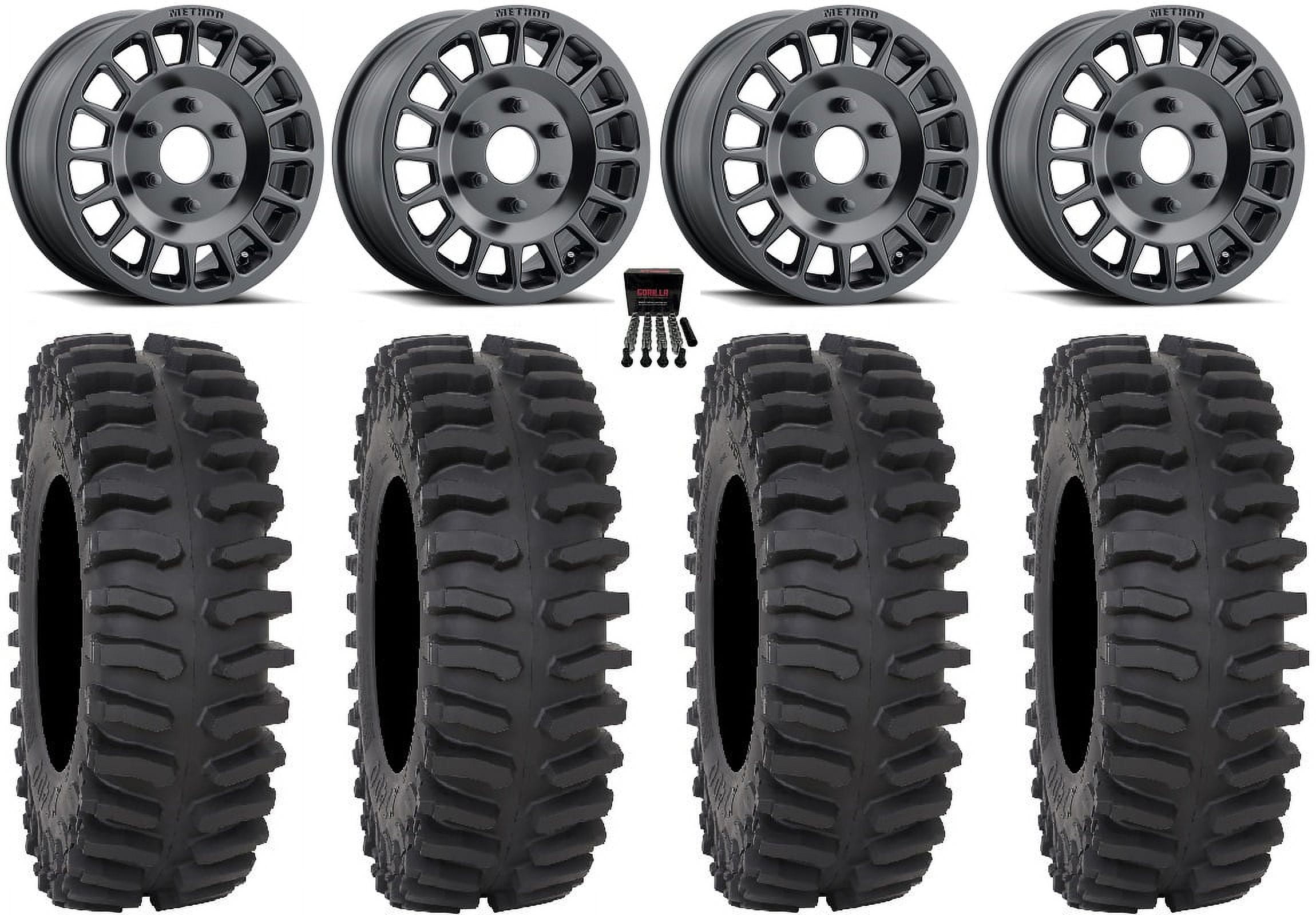Method 407 15" Wheel Black 33" XT400 Tires Can-Am Maverick R - Walmart.com