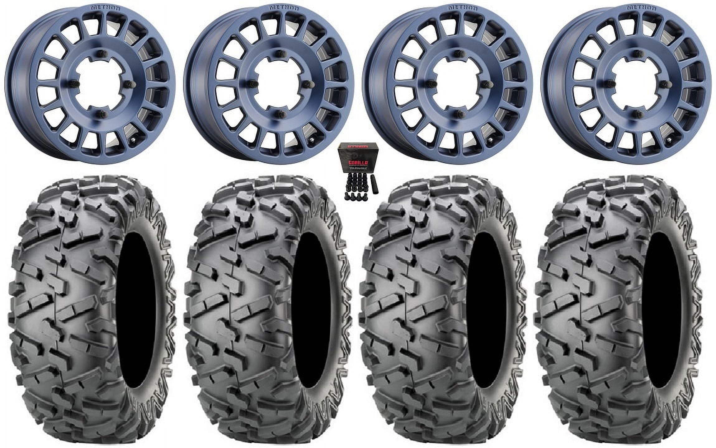 Method 407 15" Wheels Bahia Blue 30" BigHorn 2.0 Tires Sportsman RZR ...