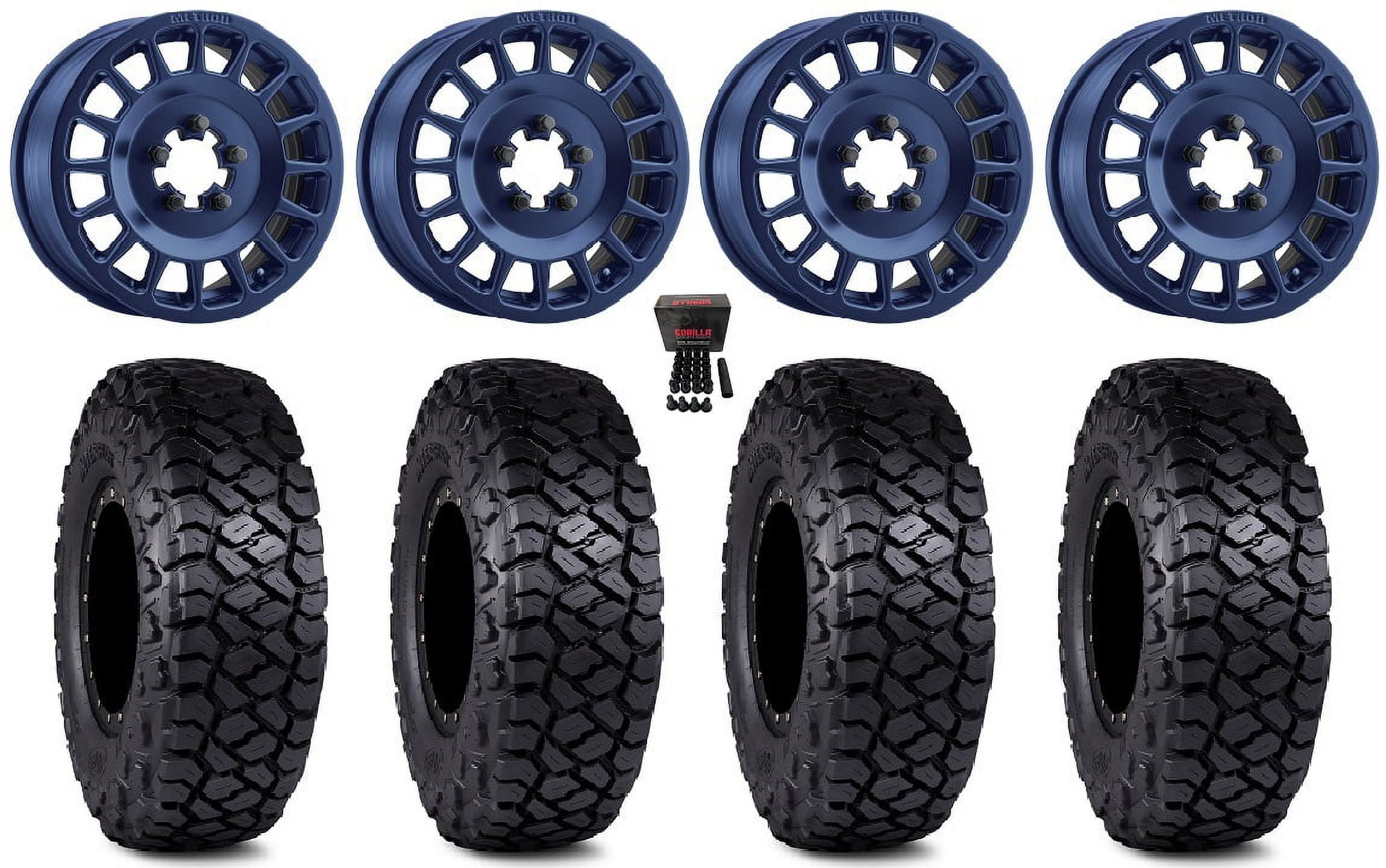 Method 407 15" Wheels Bahia Blue 32" Intersect Tires Polaris RZR Turbo ...