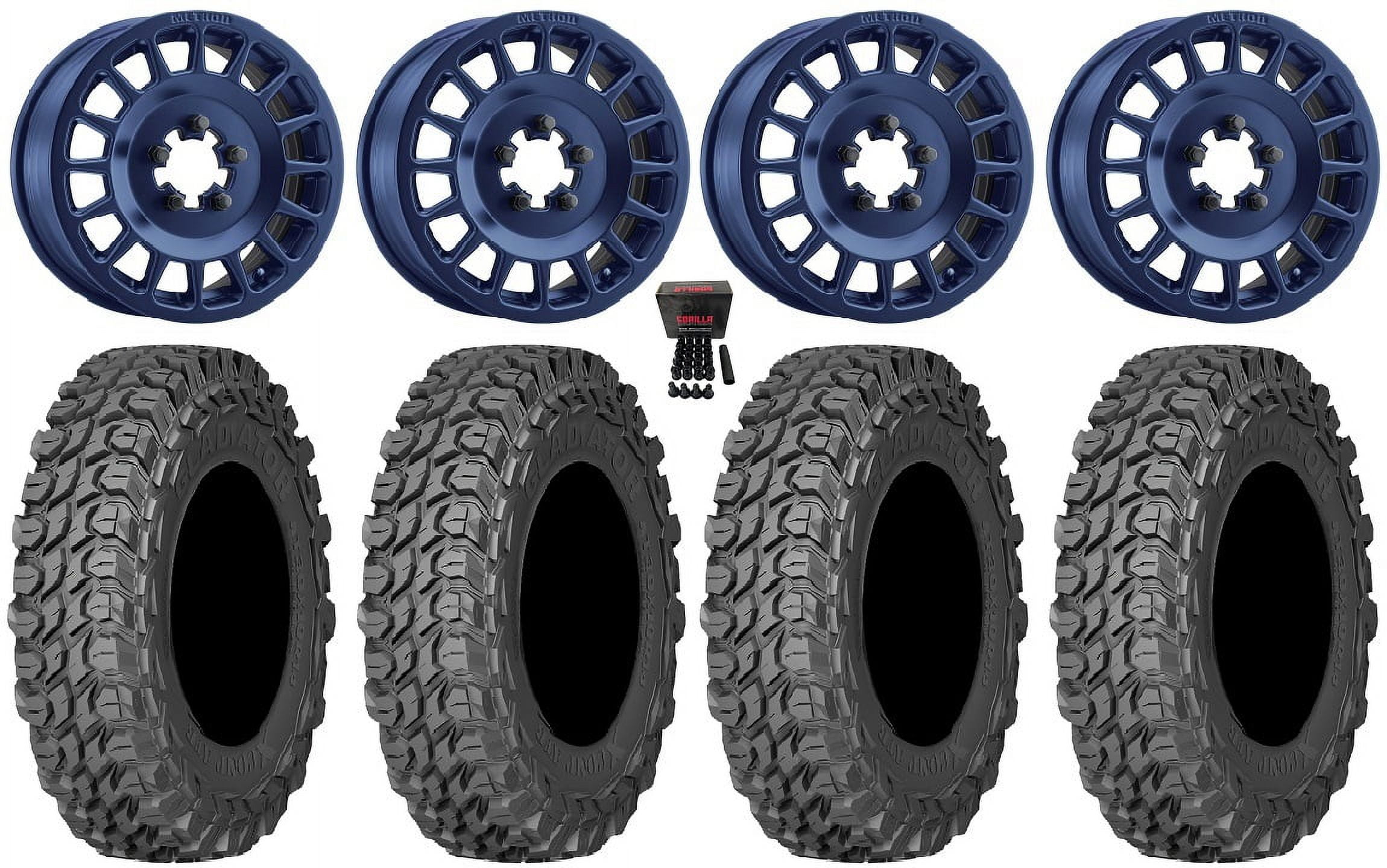 Method 407 15" Wheels Bahia Blue 32" X Comp ATR Tires Polaris RZR Turbo ...