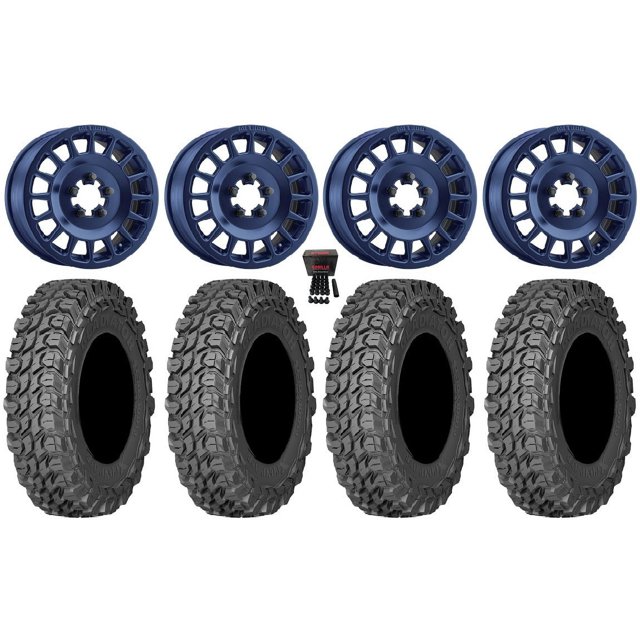 Method 407 15" Wheels Bahia Blue 32" X Comp ATR Tires Polaris RZR Turbo ...
