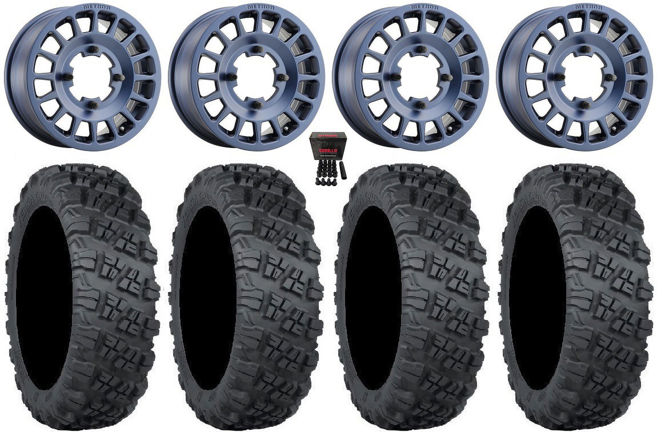 Method 407 15" Wheels Bahia Blue 35" Versa Cross V3 Tires Can-Am ...