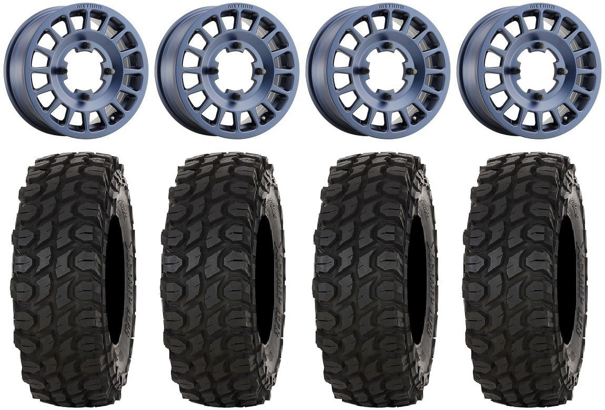 Method 407 15" Wheels Bahia Blue 35" XComp ATR Tires Sportsman RZR ...
