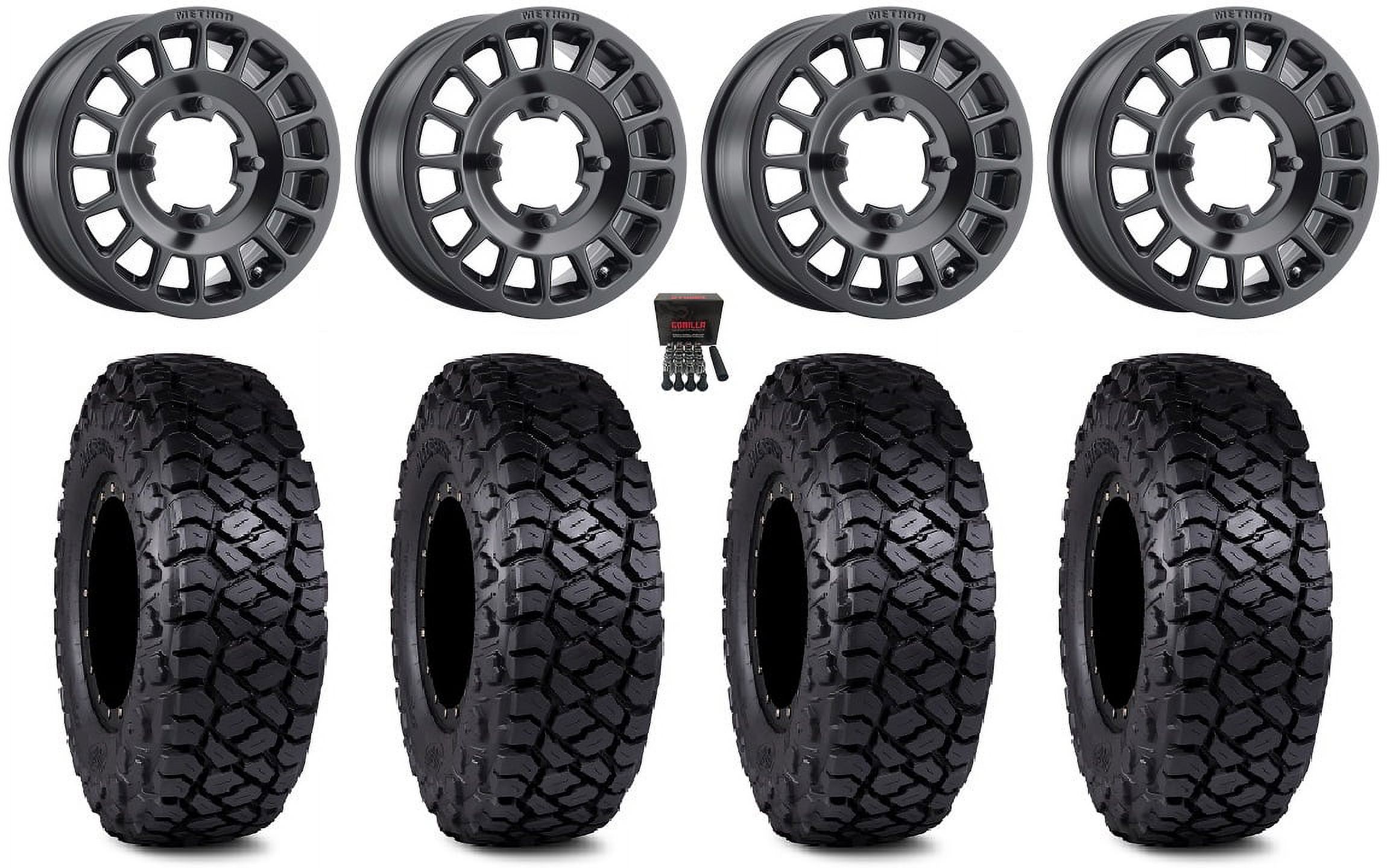 Method 407 15" Wheels Black 30" Intersect Tires Can-Am Maverick X3 ...