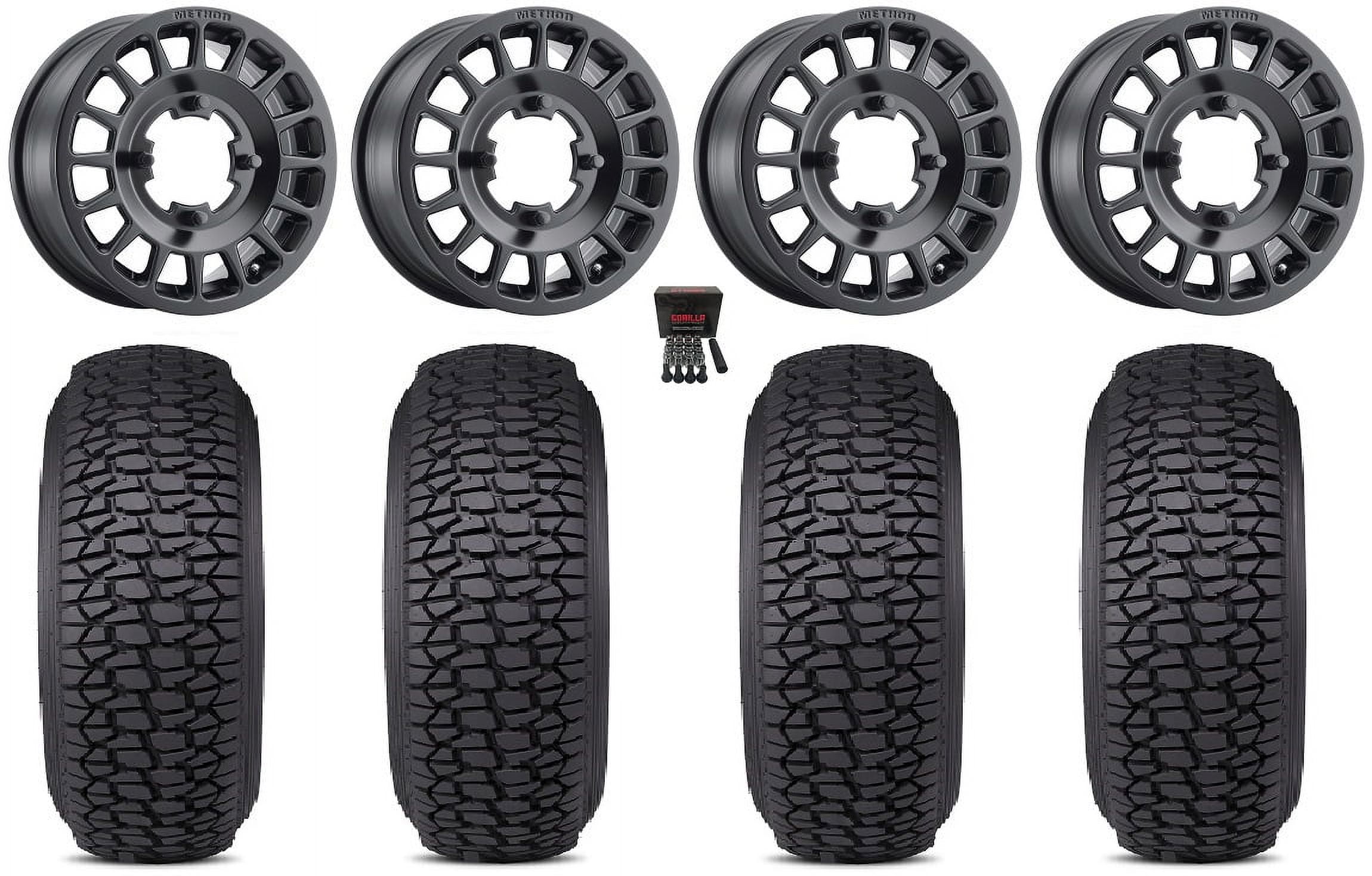 Method 407 15" Wheels Black 32" Regulator 2 Tires Can-Am Commander ...