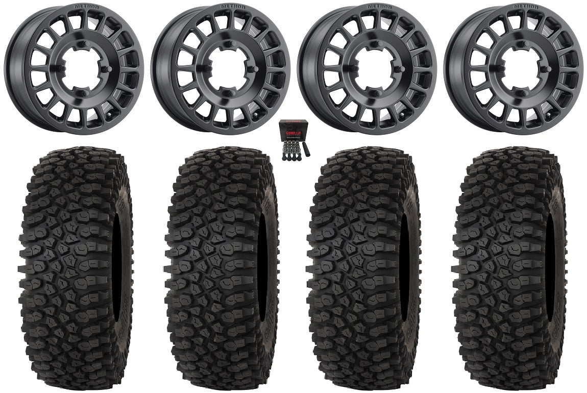 Method 407 15" Wheels Black 32" Roctane STX Tires Can-Am Commander ...