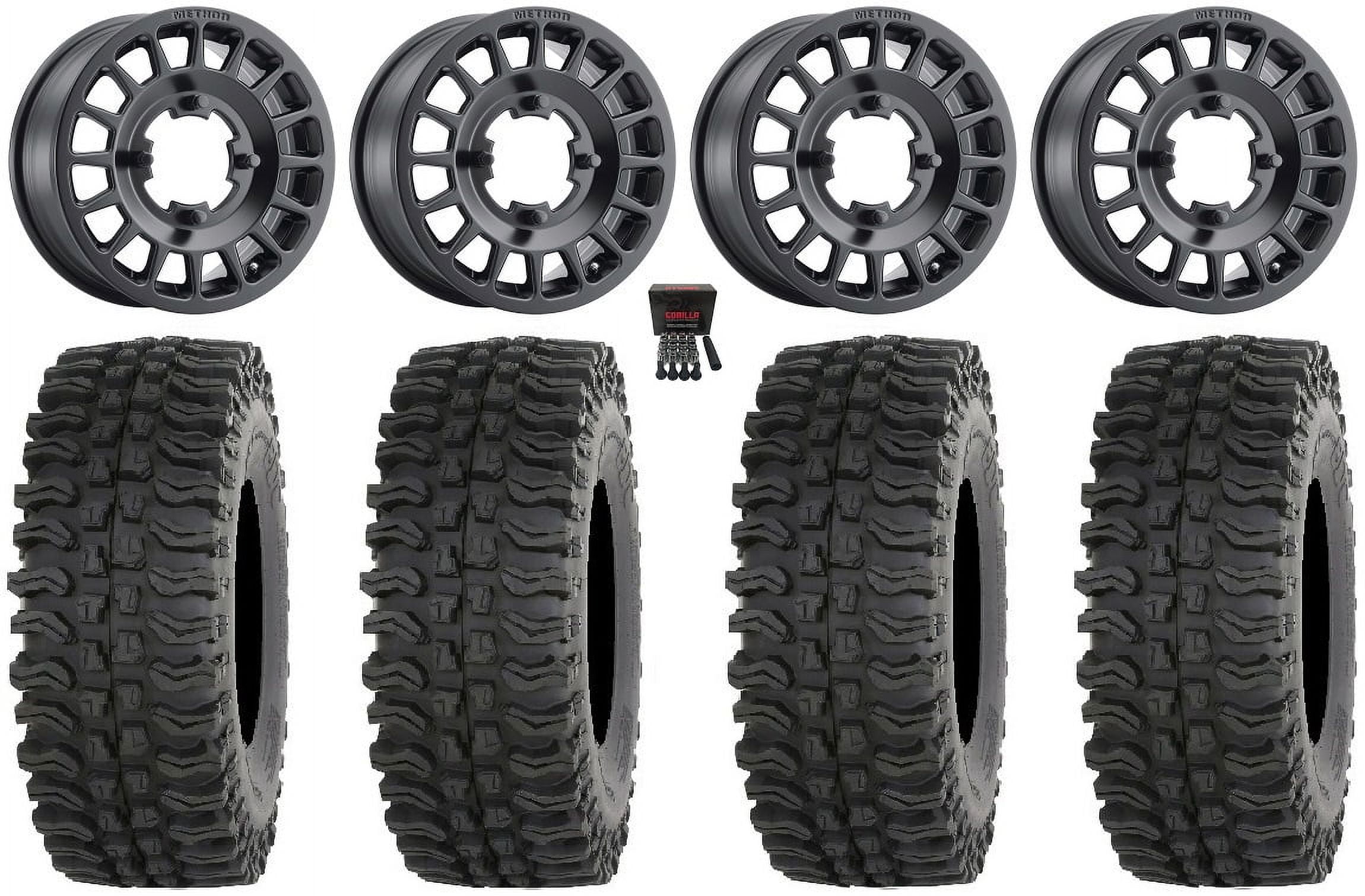 Method 407 15" Wheels Black 35" BDC Tires Sportsman RZR Ranger ...