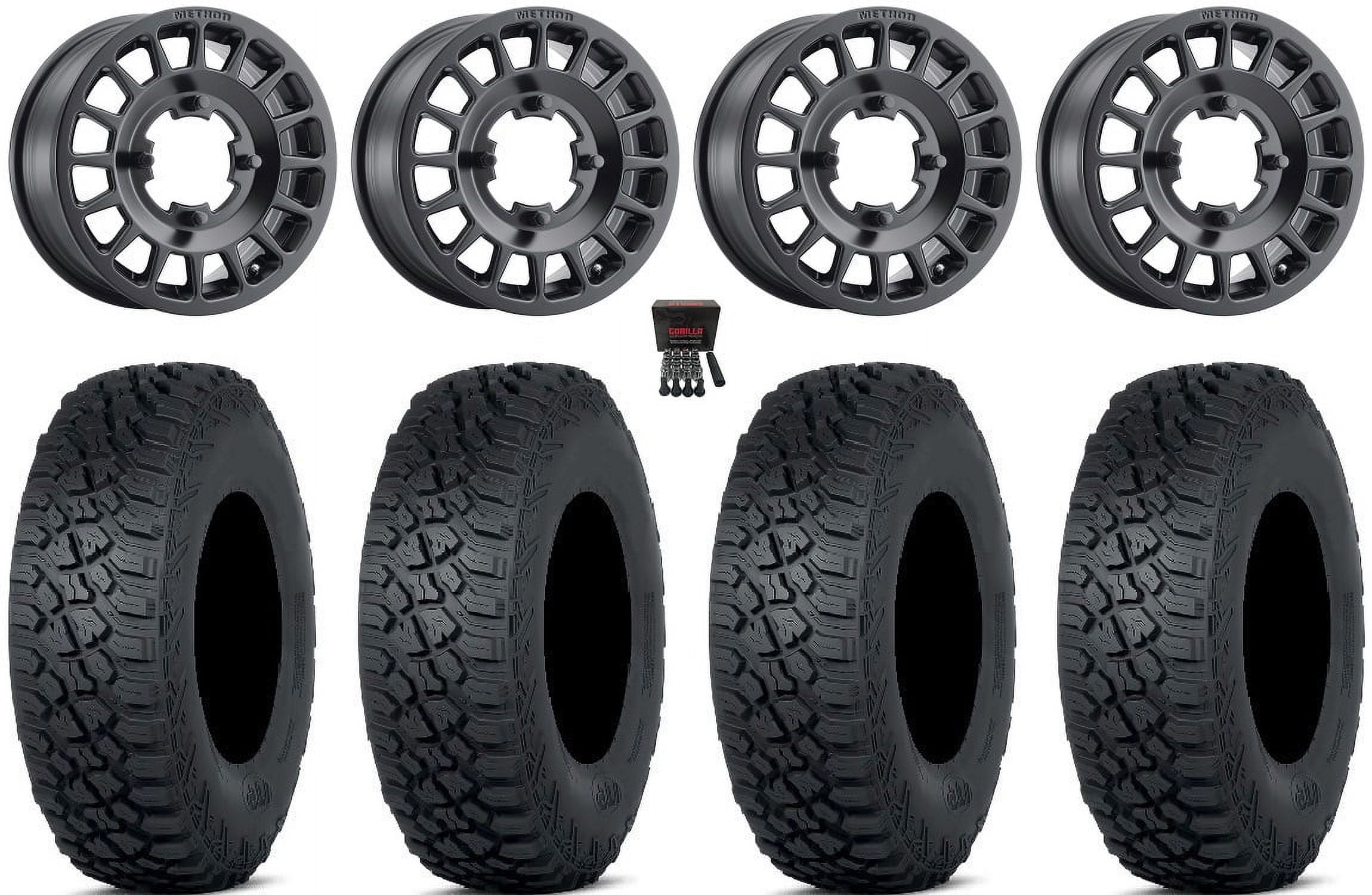 Method 407 15" Wheels Black 35" Tenacity XNR Tires Can-Am Commander ...