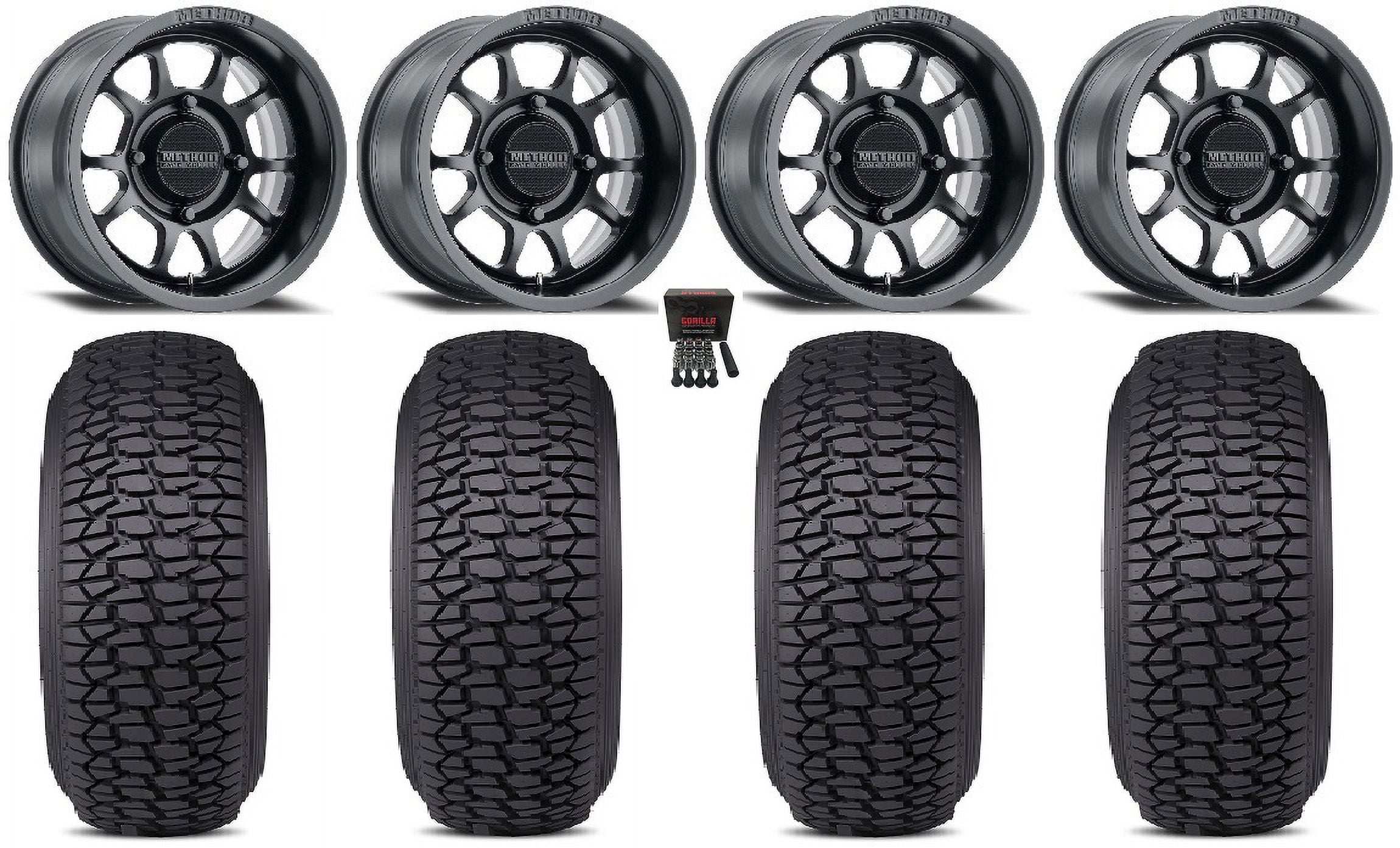 Method 409 14" Wheels Black (5+2) 28" Regulator 2 Tires Sportsman RZR ...