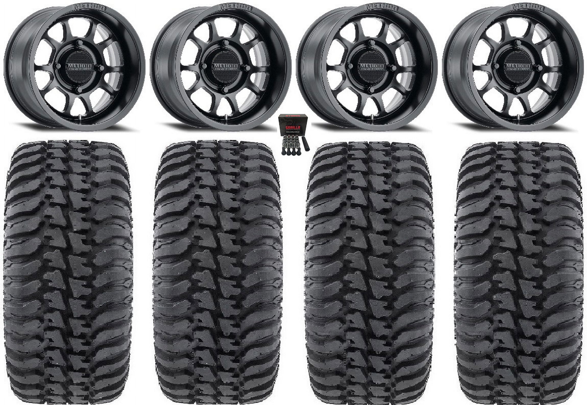 Method 409 15" Black (5+2) Wheels 30" Regulator Tires Polaris RZR XP ...