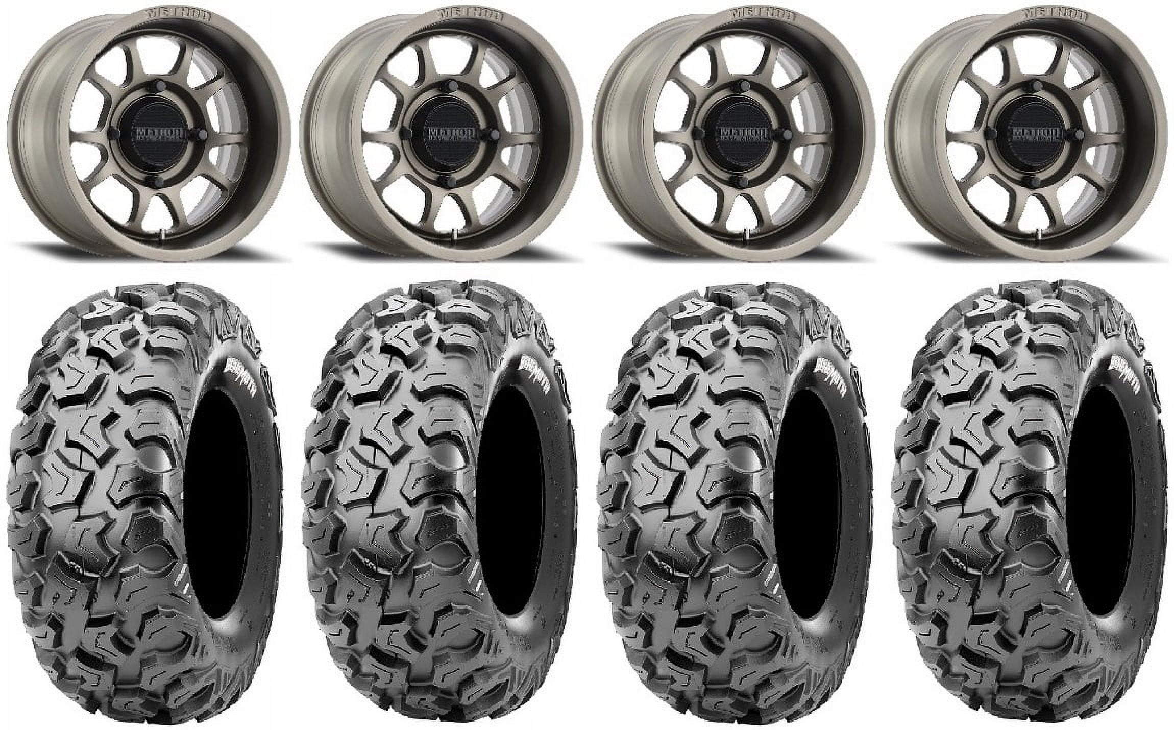 Method 409 15" Wheels Grey (5+2) 30" Behemoth Tires Can-Am Maverick X3 ...