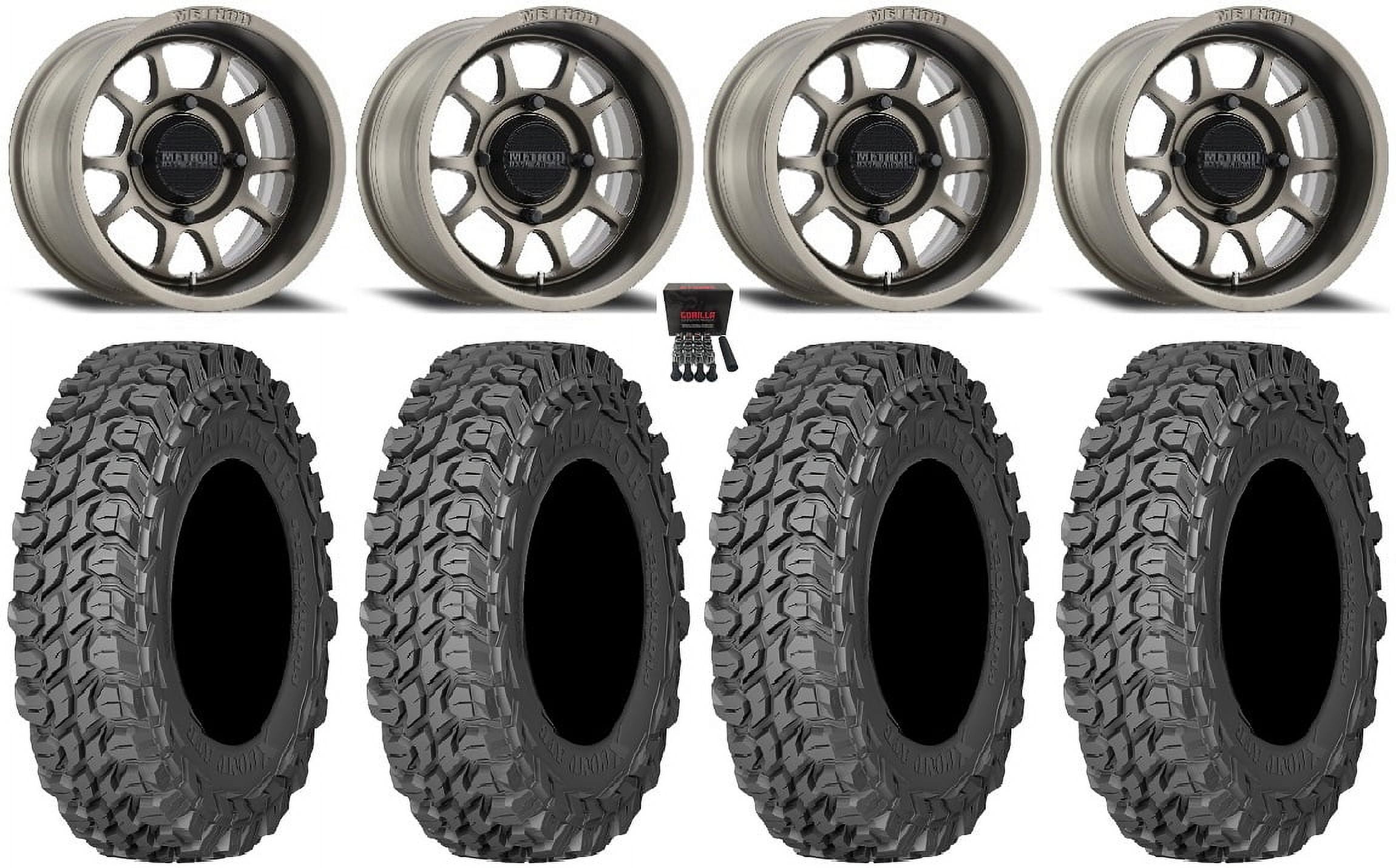 Method 409 15" Wheels Grey (5+2) 32" X Comp ATR Tires Can-Am Maverick ...
