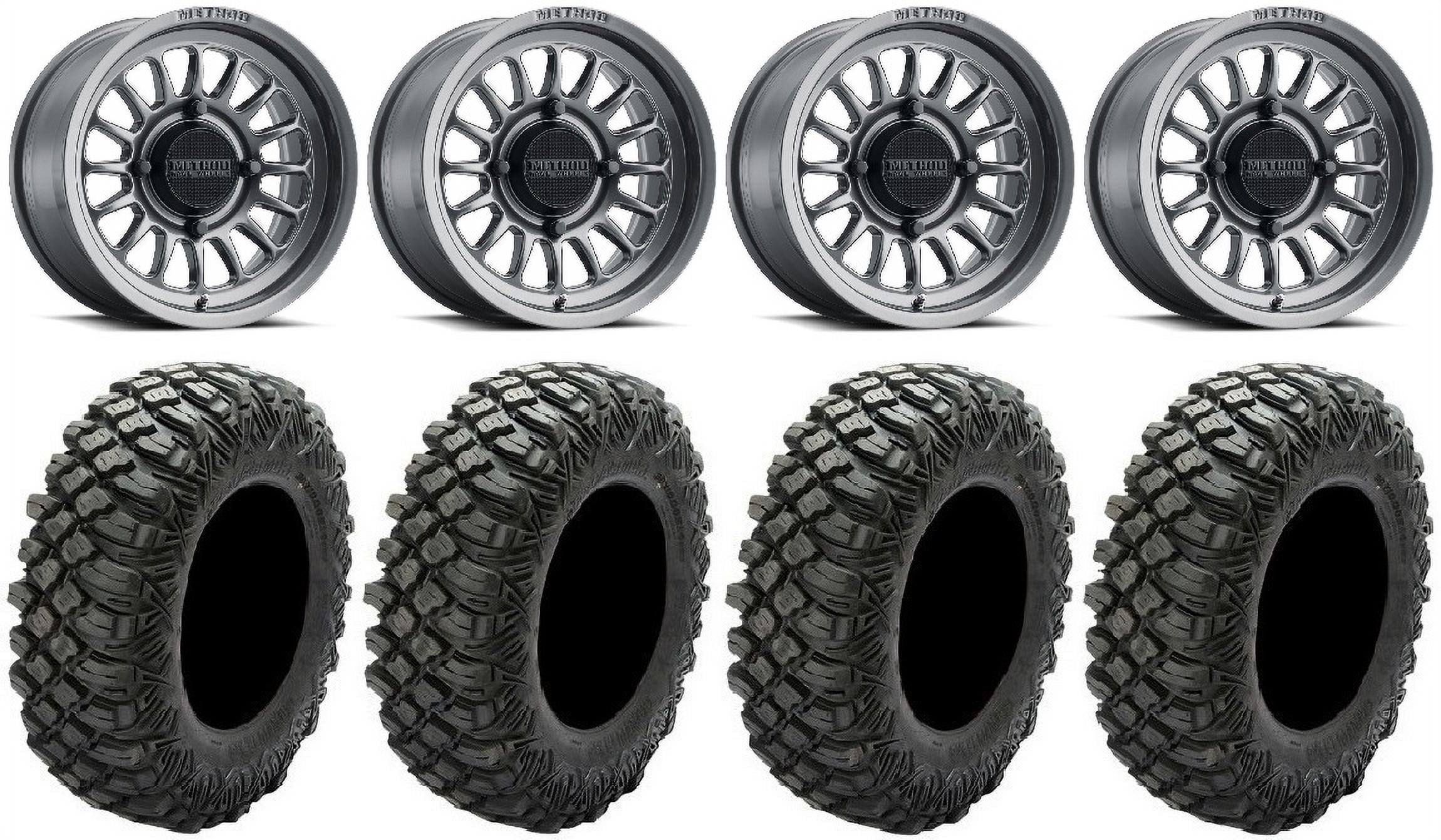 Method 411 14" Titanium Wheels 32" Crawler XG Tires Sportsman RZR ...
