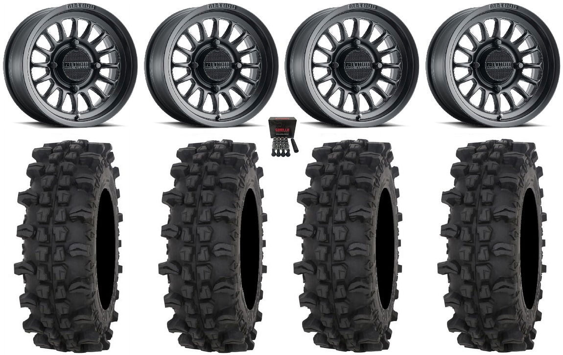 Method 411 14" Wheels Black 28" ACP Tires Sportsman RZR Ranger ...