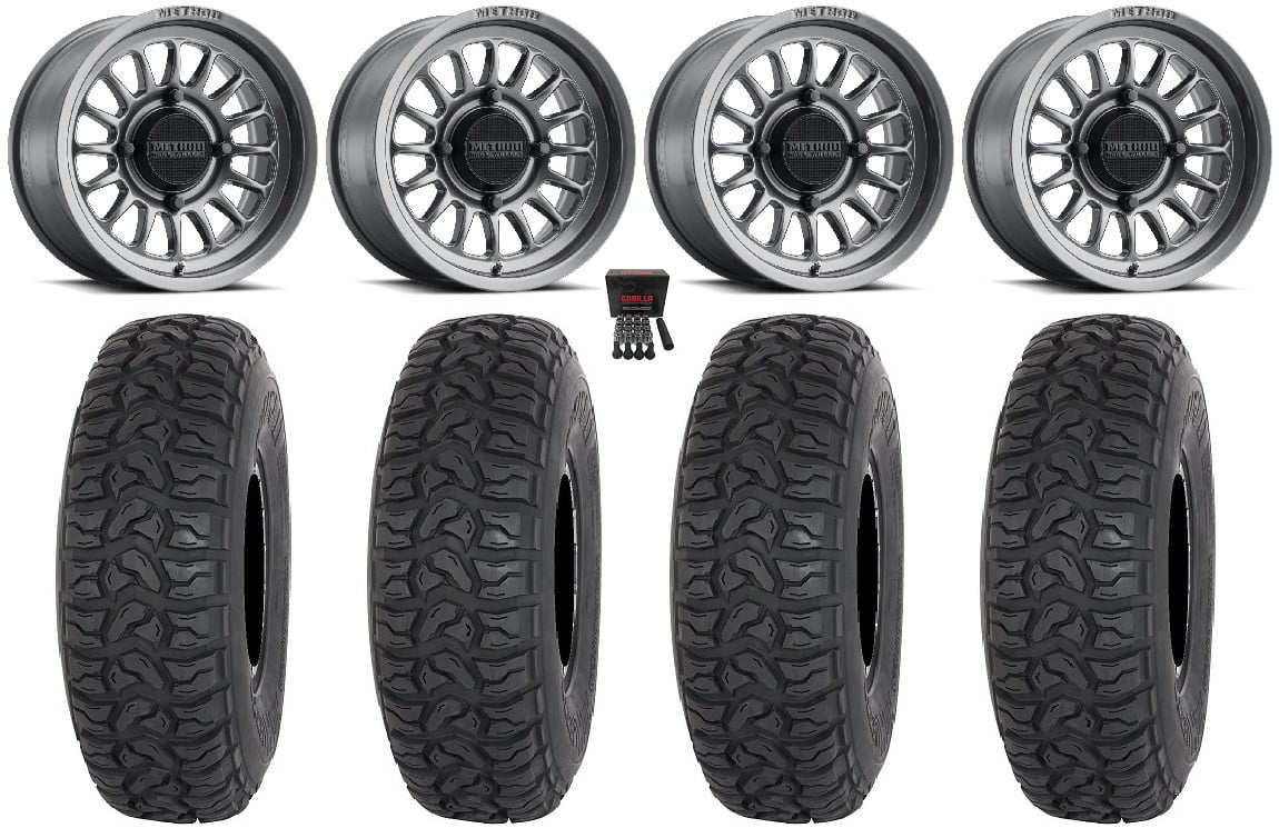 Method 411 15" Wheels Ti (4+3) 32" Chicane LT Tires Sportsman RZR ...