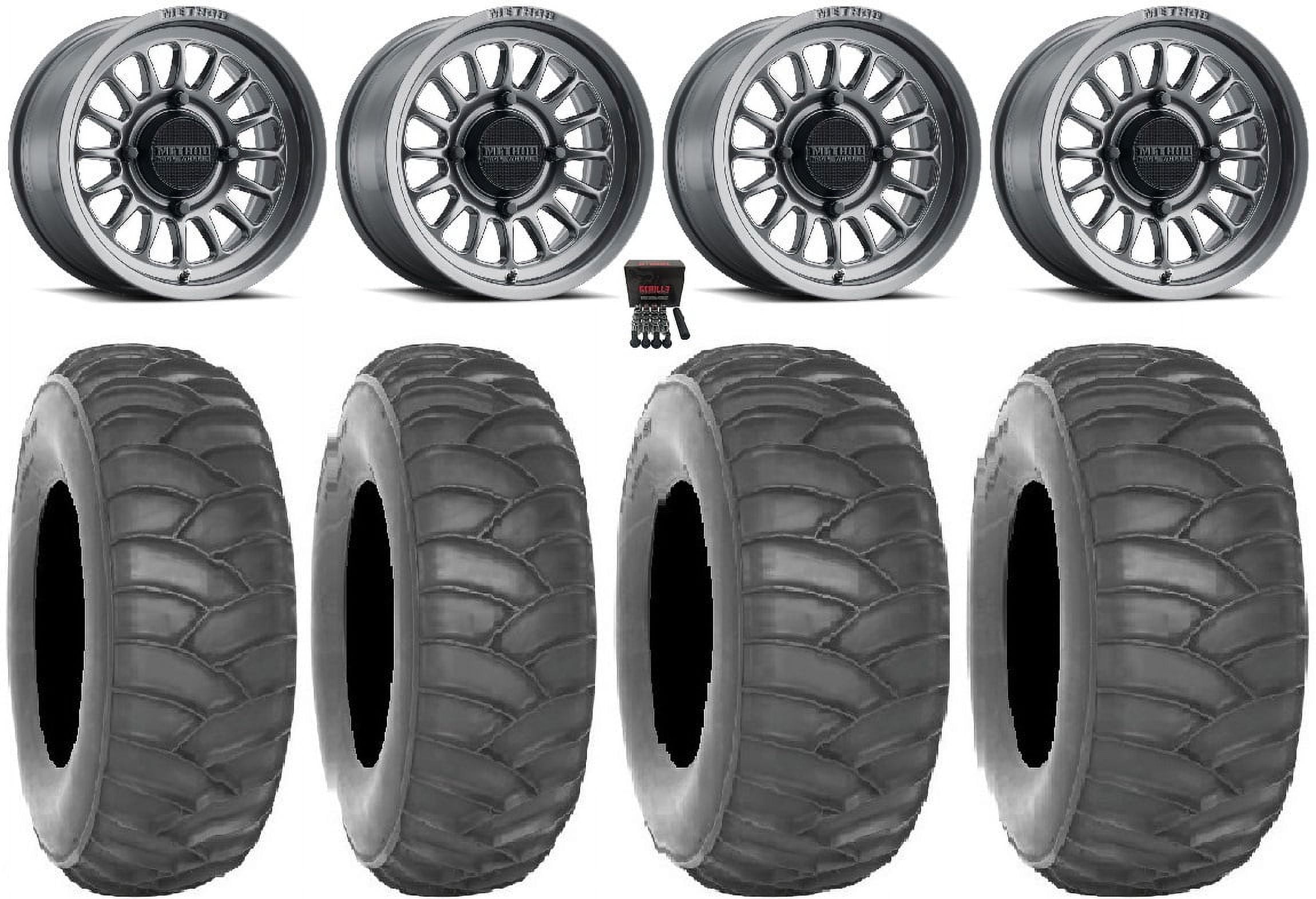 Method 411 15" Wheels Titanium 35" SS360 Tires Sportsman RZR Ranger ...