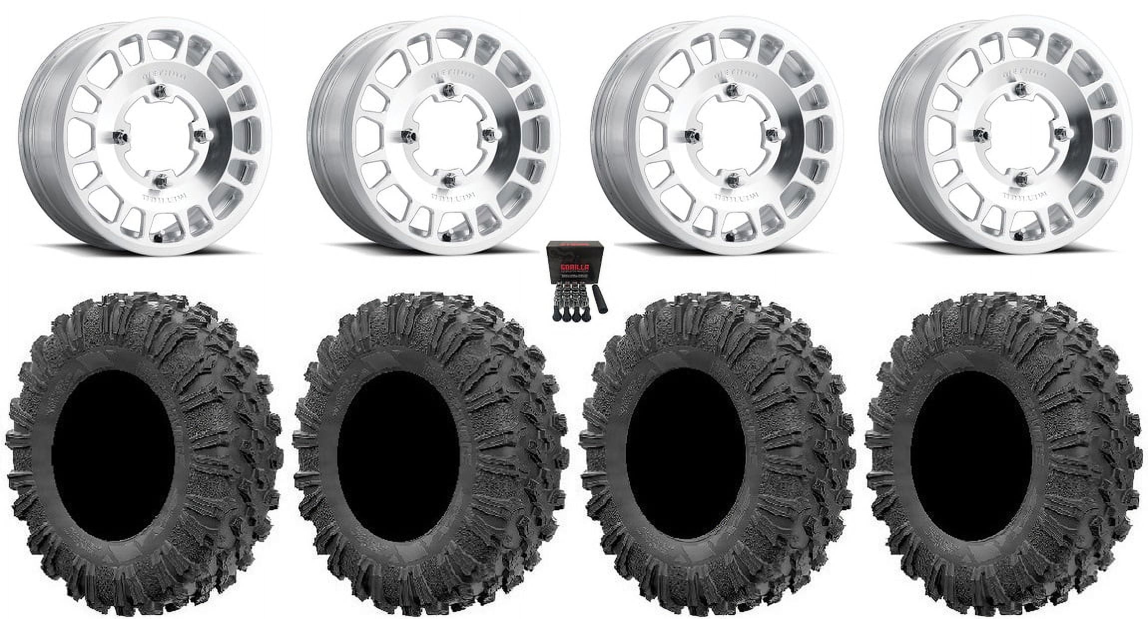 Method 412 15x6 Wheels Raw (5+1) 30" MotoRavage Tires Can-Am Maverick ...