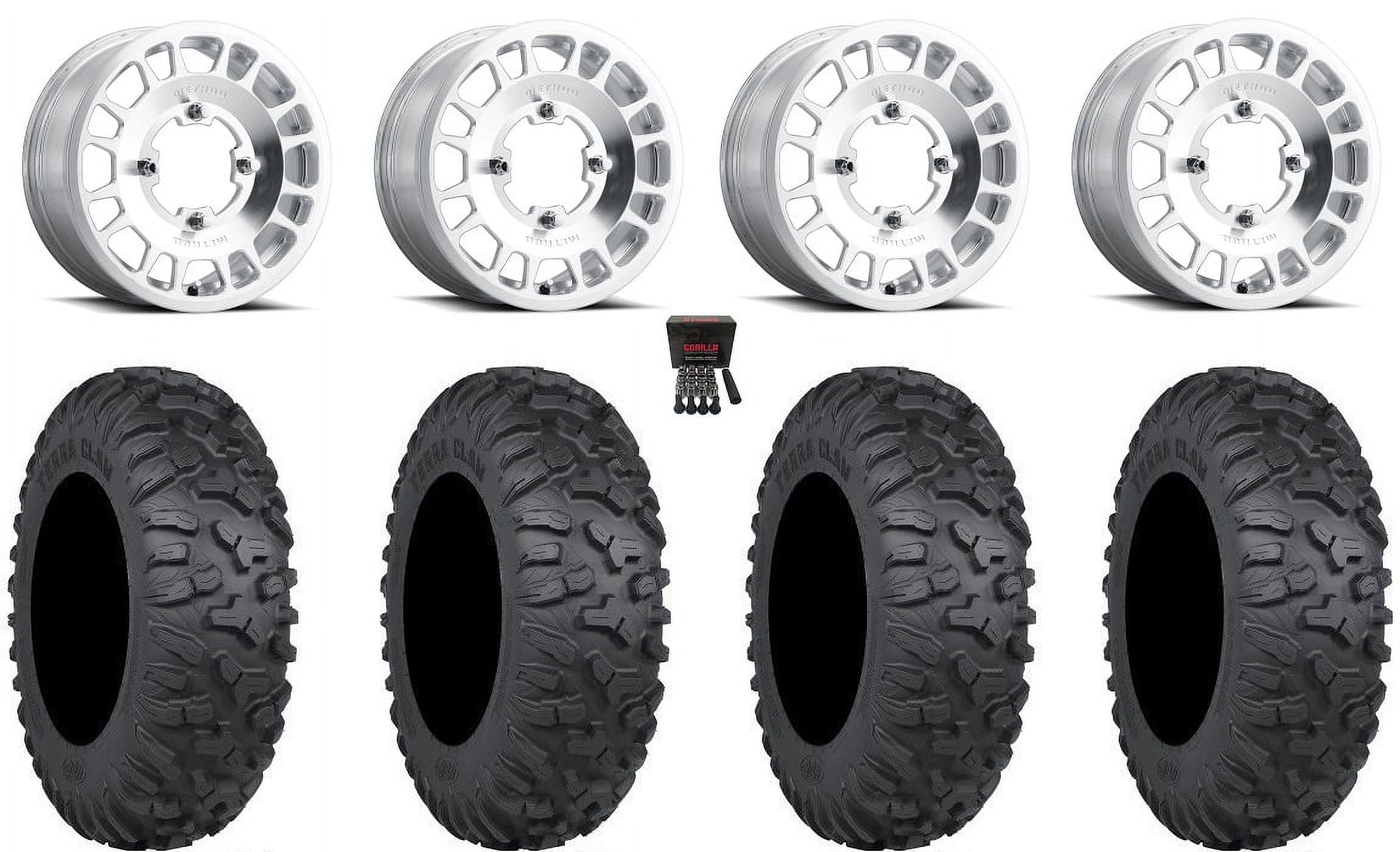 Method 412 15x6 Wheels Raw (5+1) 30" Terra Claw Tires Sportsman RZR ...