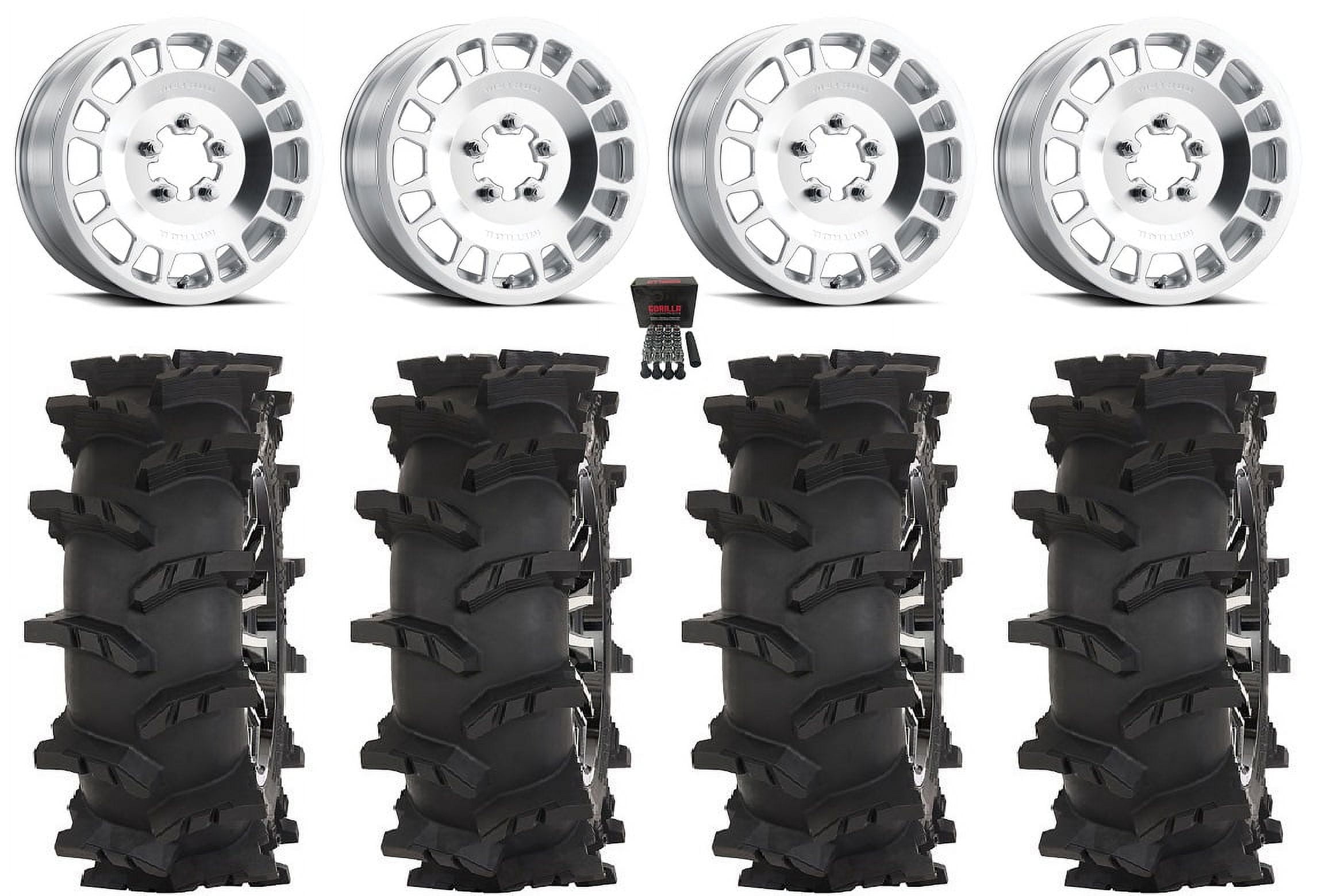 Method 412 15x6 Wheels Raw (5+1) 32" Outlaw Max Tires Polaris RZR Turbo ...