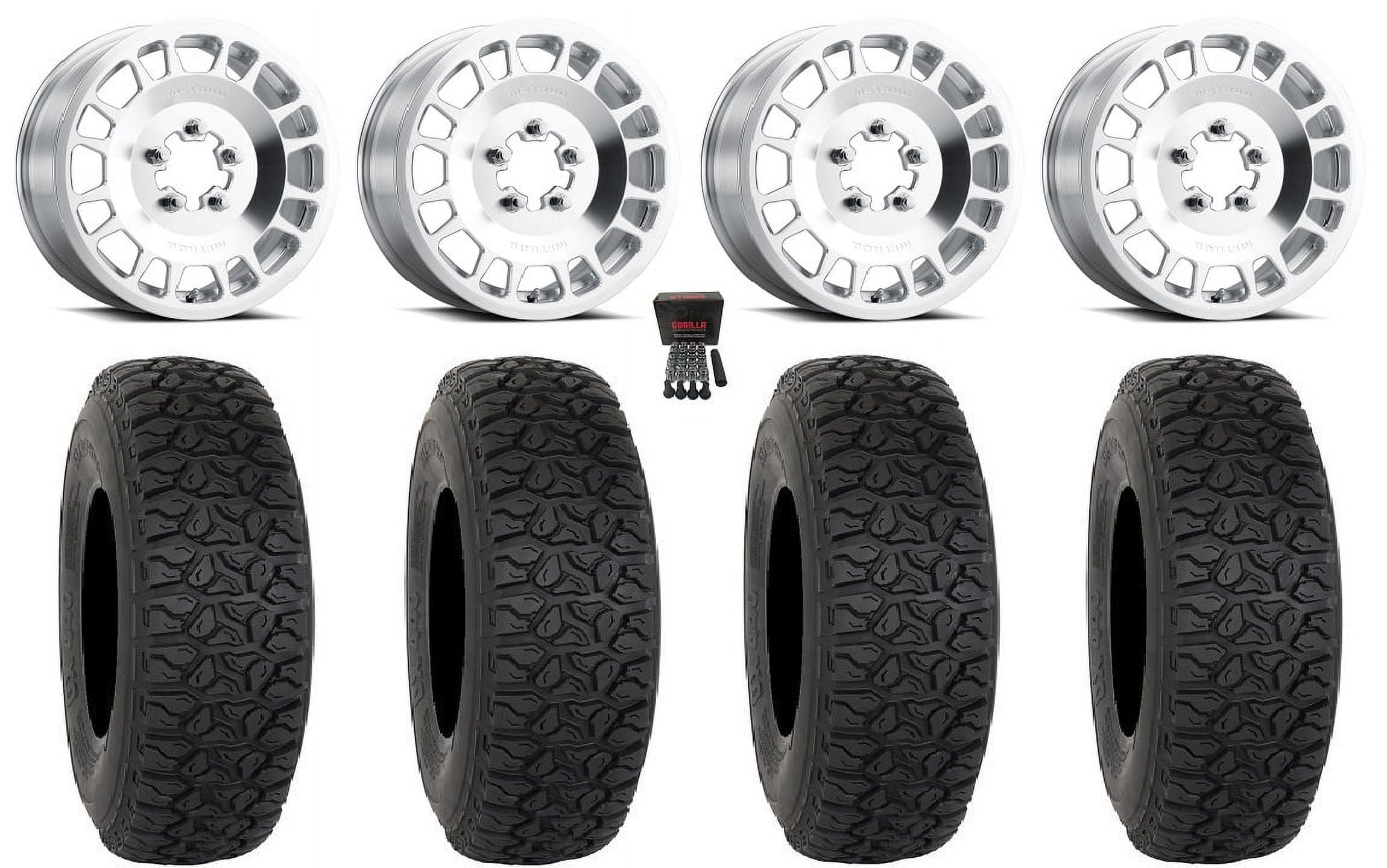 Method 412 15x6 Wheels Raw (5+1) 33" DX440 Tires Polaris RZR Turbo R ...
