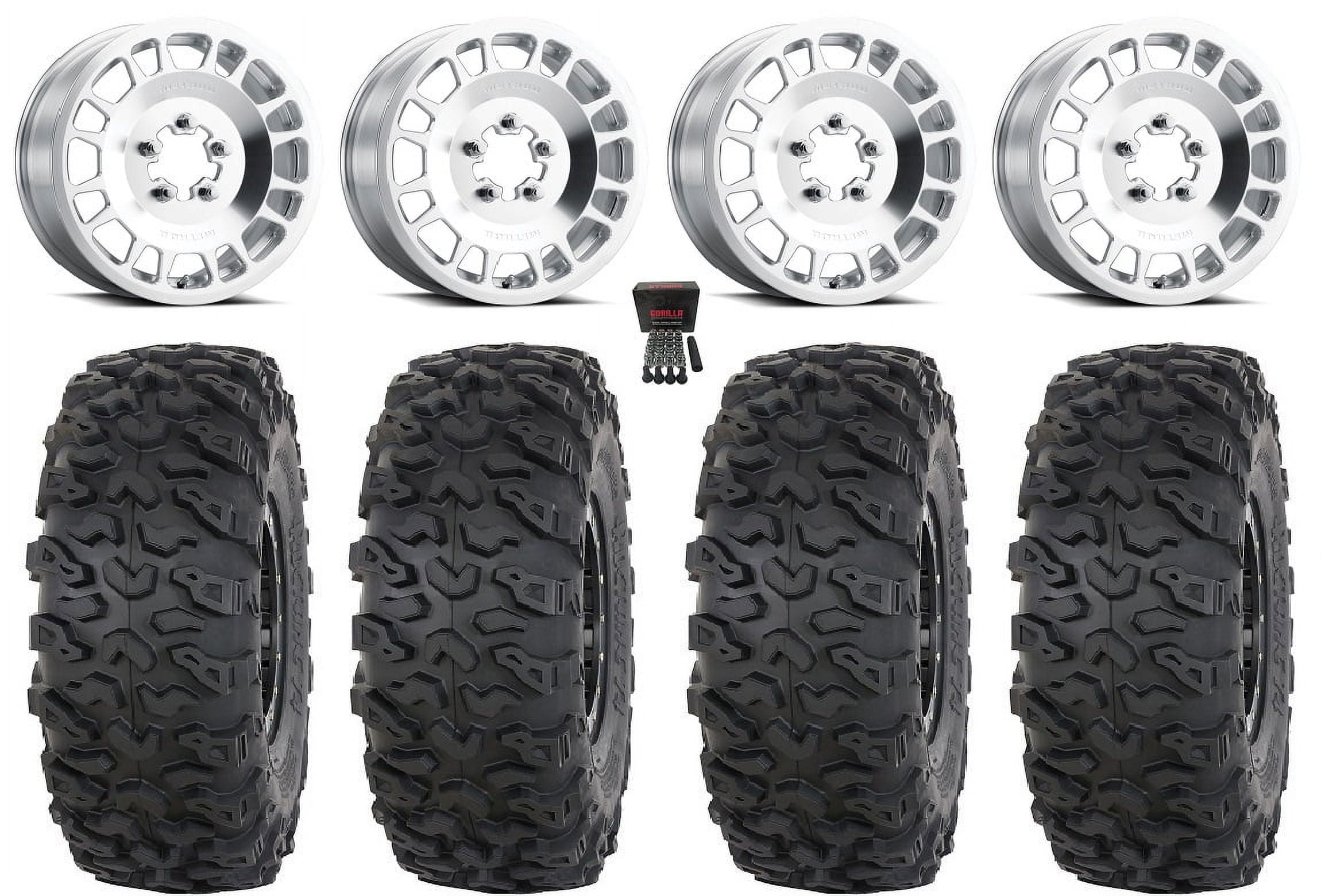 Method 412 15x6 Wheels Raw (5+1) 33" Roctane T4 Tires Polaris RZR Turbo ...