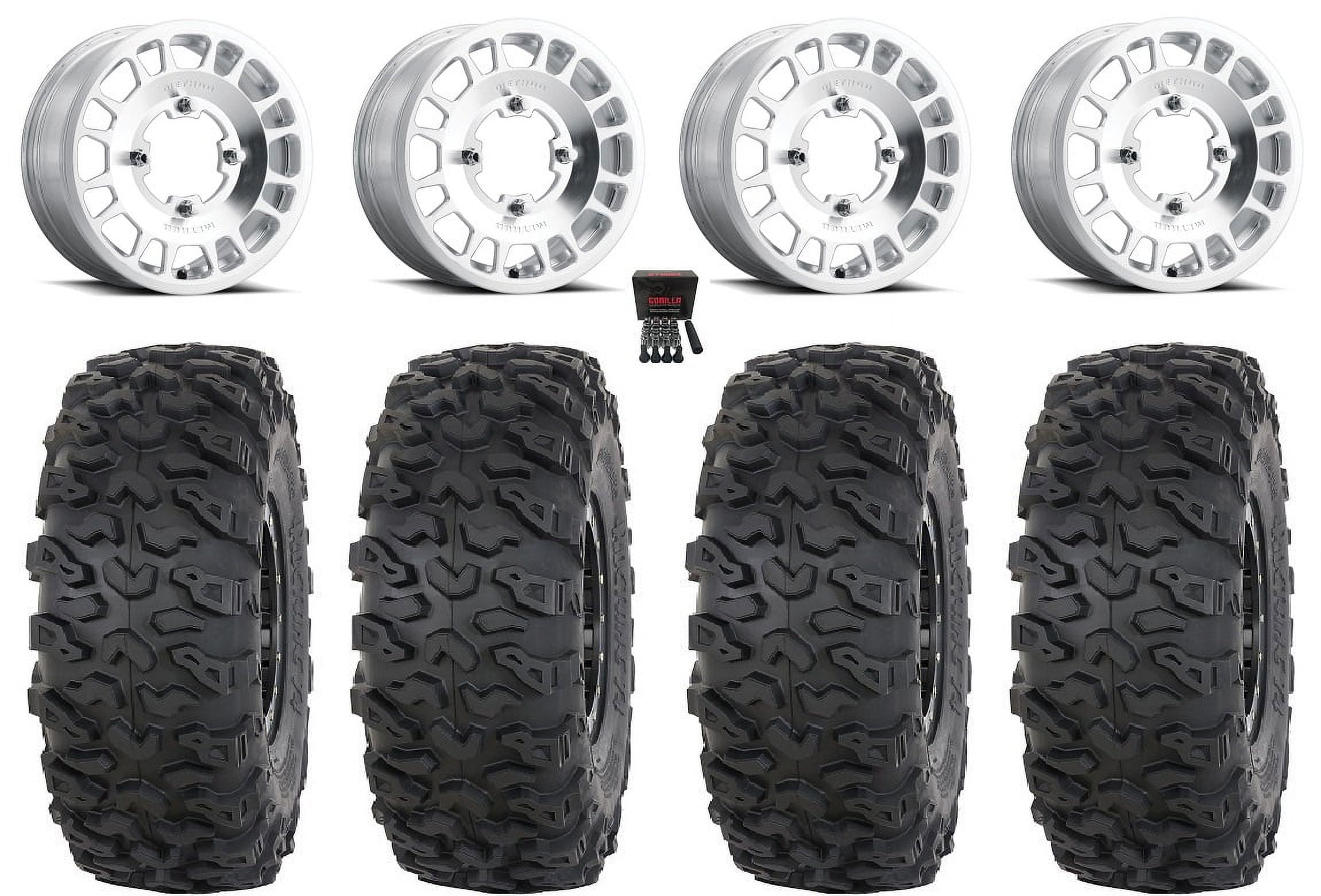Method 412 15x6 Wheels Raw (5+1) 35" Roctane T4 Tires Can-Am Commander ...