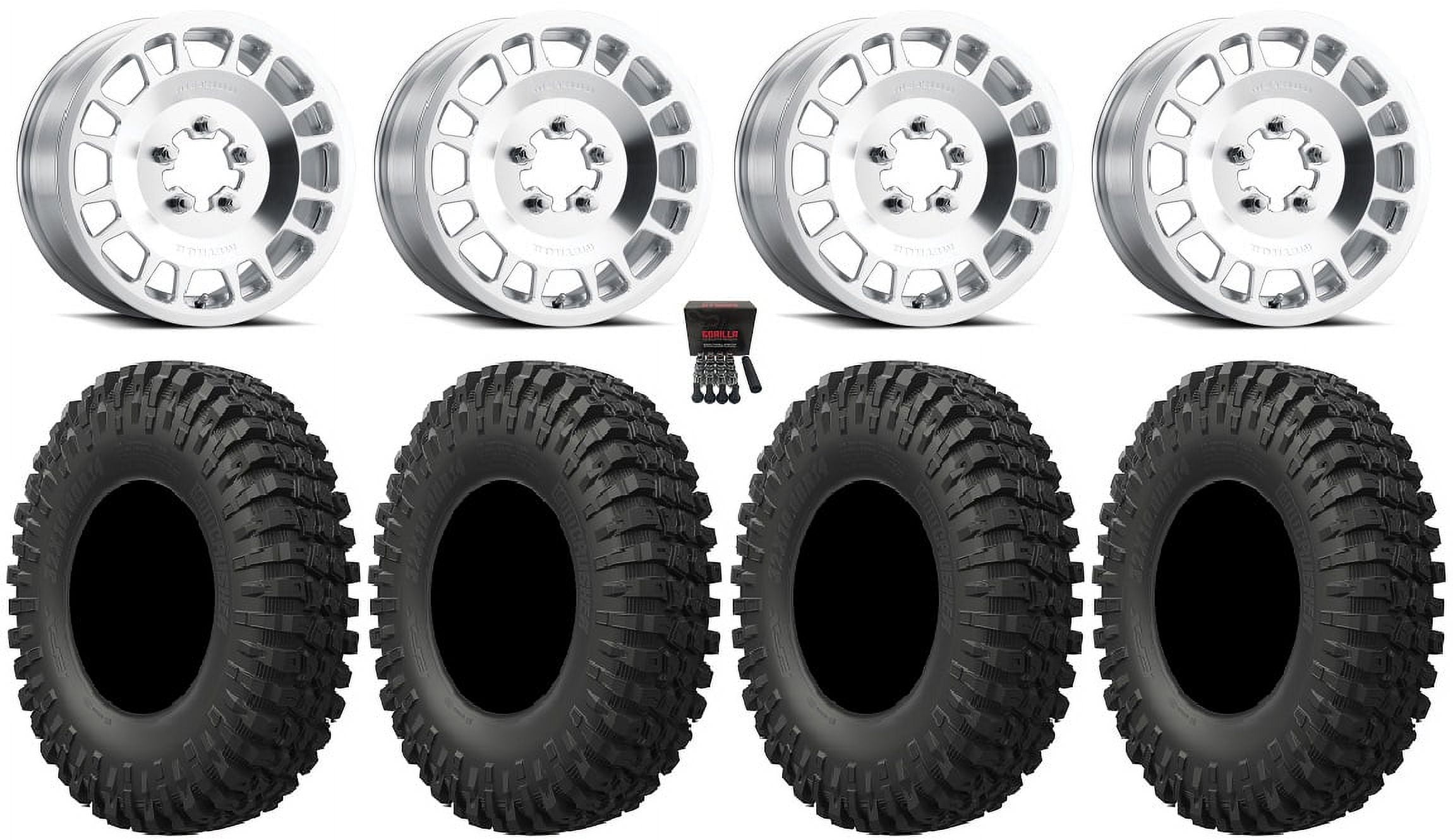 Method 412 15x6 Wheels Raw (5+1) 37" MotoCrusher Tires Polaris RZR ...