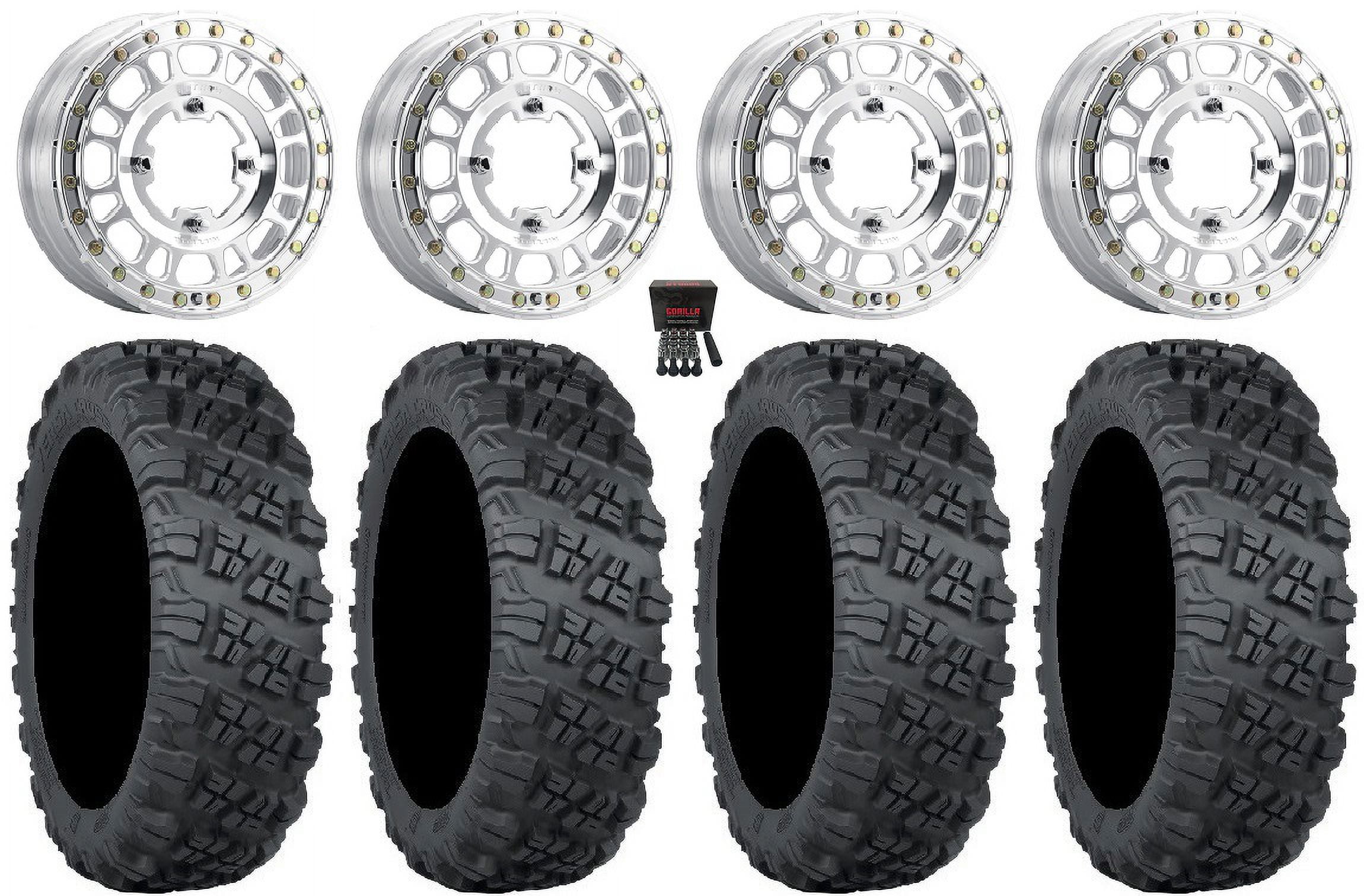 Method 412 Beadlock 15" Wheels Raw 30" Versa Cross V3 Tires Sportsman ...