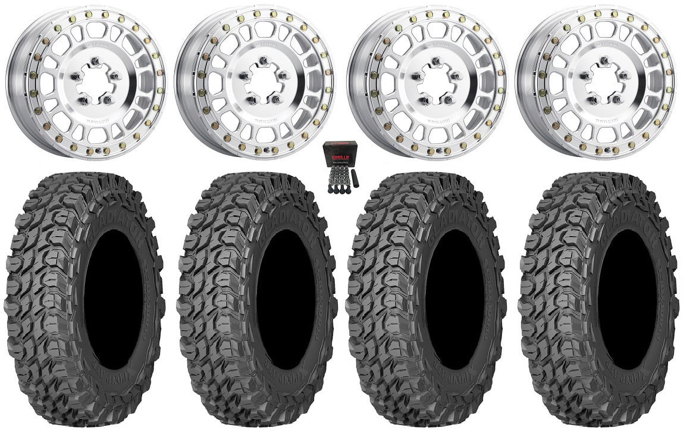 Method 412 Beadlock 15" Wheels Raw 32" X Comp ATR Tires Polaris RZR ...
