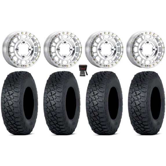 Method 412 Beadlock 15" Wheels Raw 33" Tenacity XNR Tires Sportsman RZR ...