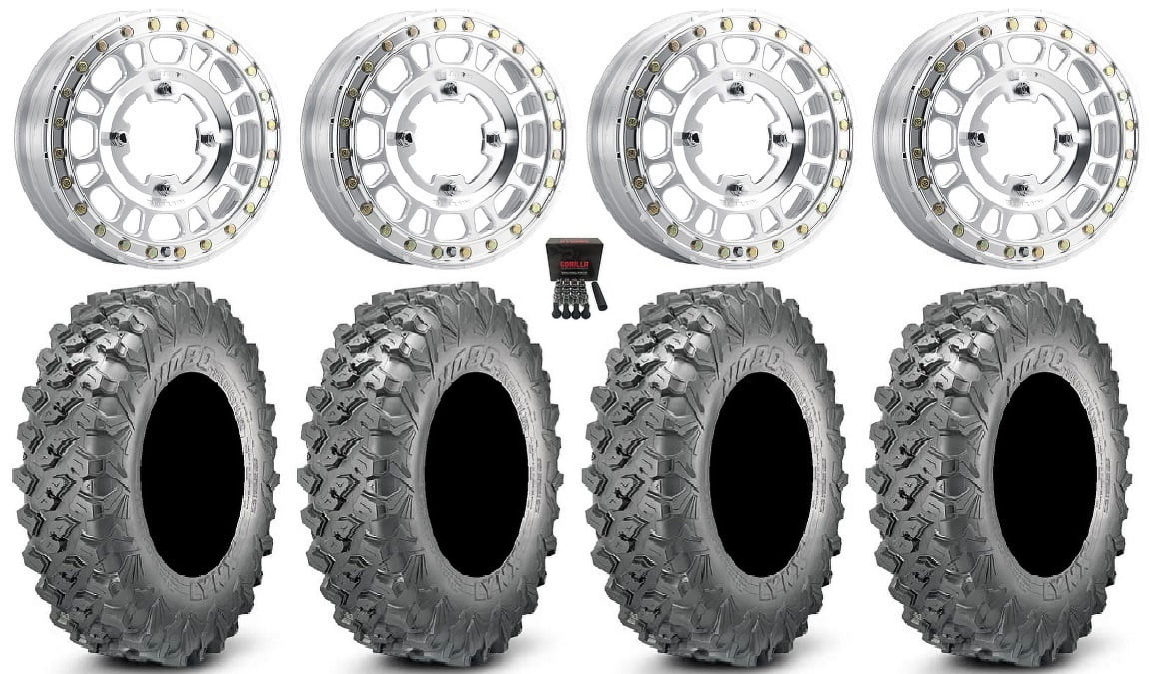 Method 412 Beadlock 15" Wheels Raw 35" Lynx SXS Tires Can-Am Maverick ...