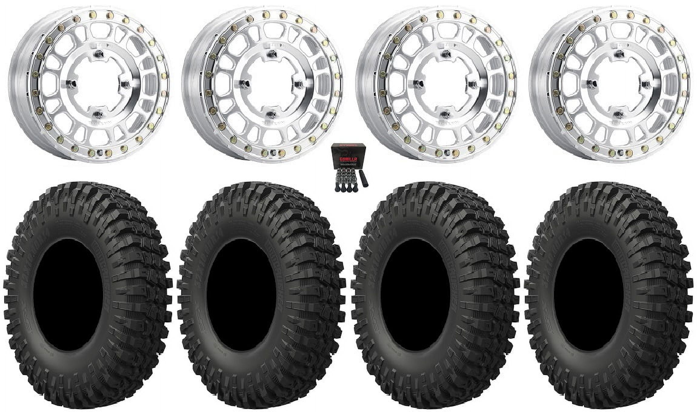 Method 412 Beadlock 15" Wheels Raw 37" MotoCrusher Tires Can-Am ...