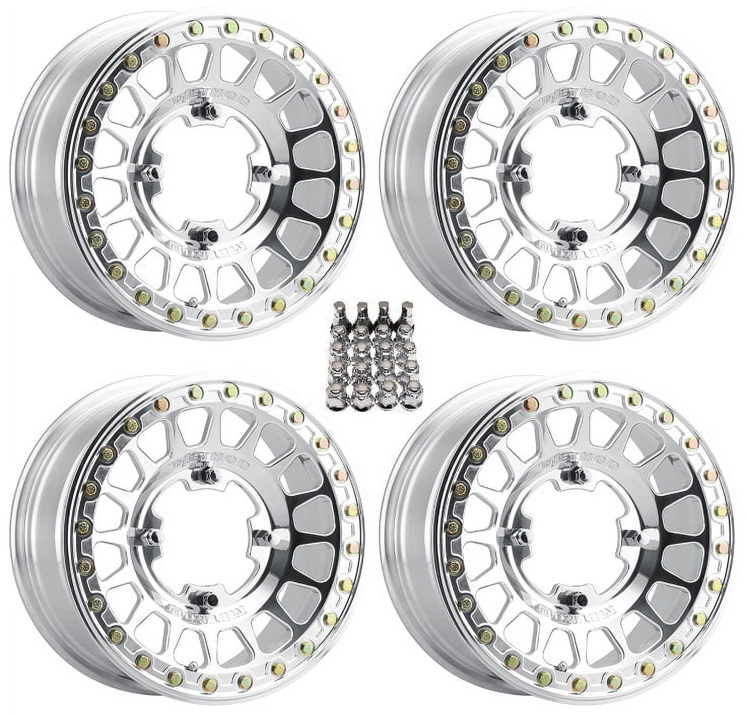 Method 412 Beadlock Wheels/Rims Polished 15" Sportsman RZR Ranger ...