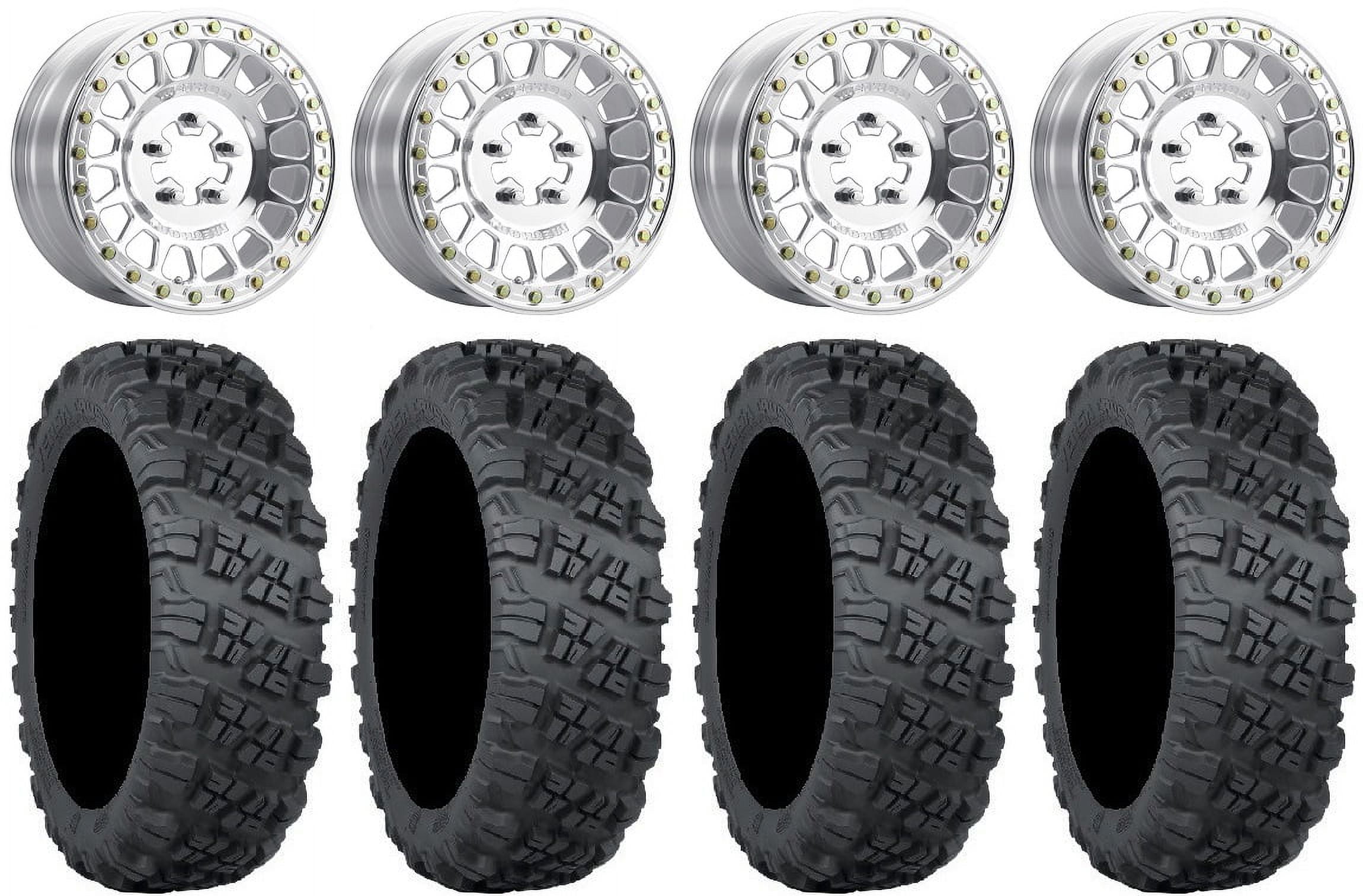 Method 413 Bdlk 15" Wheels 33" Versa Cross V3 Tires Polaris RZR Turbo R ...