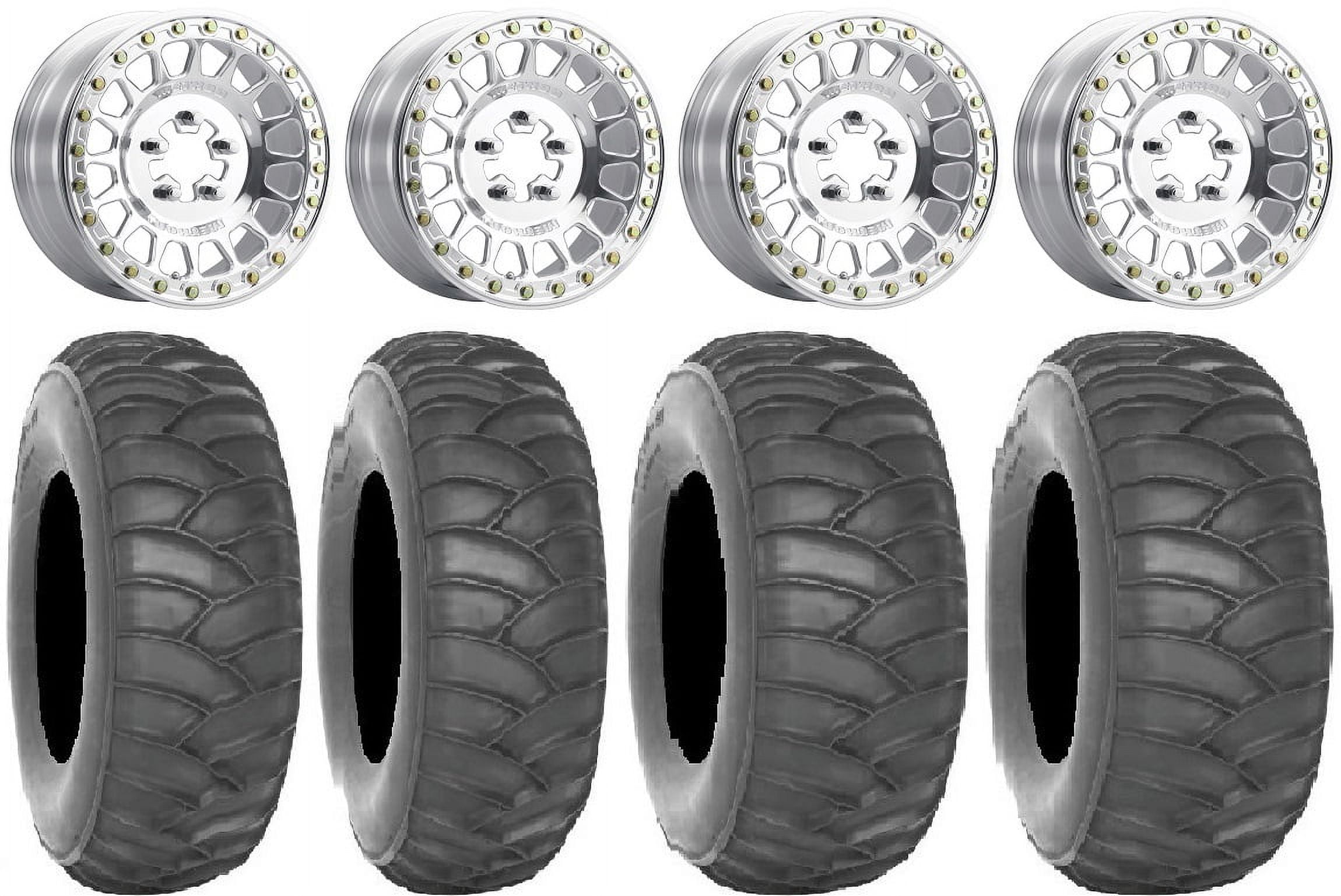 Method 413 Bdlk 15" Wheels (5+1/6+4) 32" SS360 Tires Polaris RZR Turbo ...