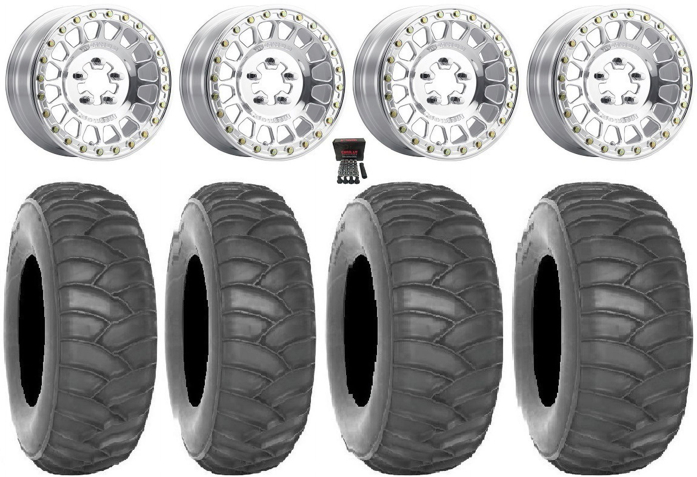 Method 413 Bdlk 15" Wheels (5+1/6+4) 35" SS360 Tires Polaris RZR Turbo ...