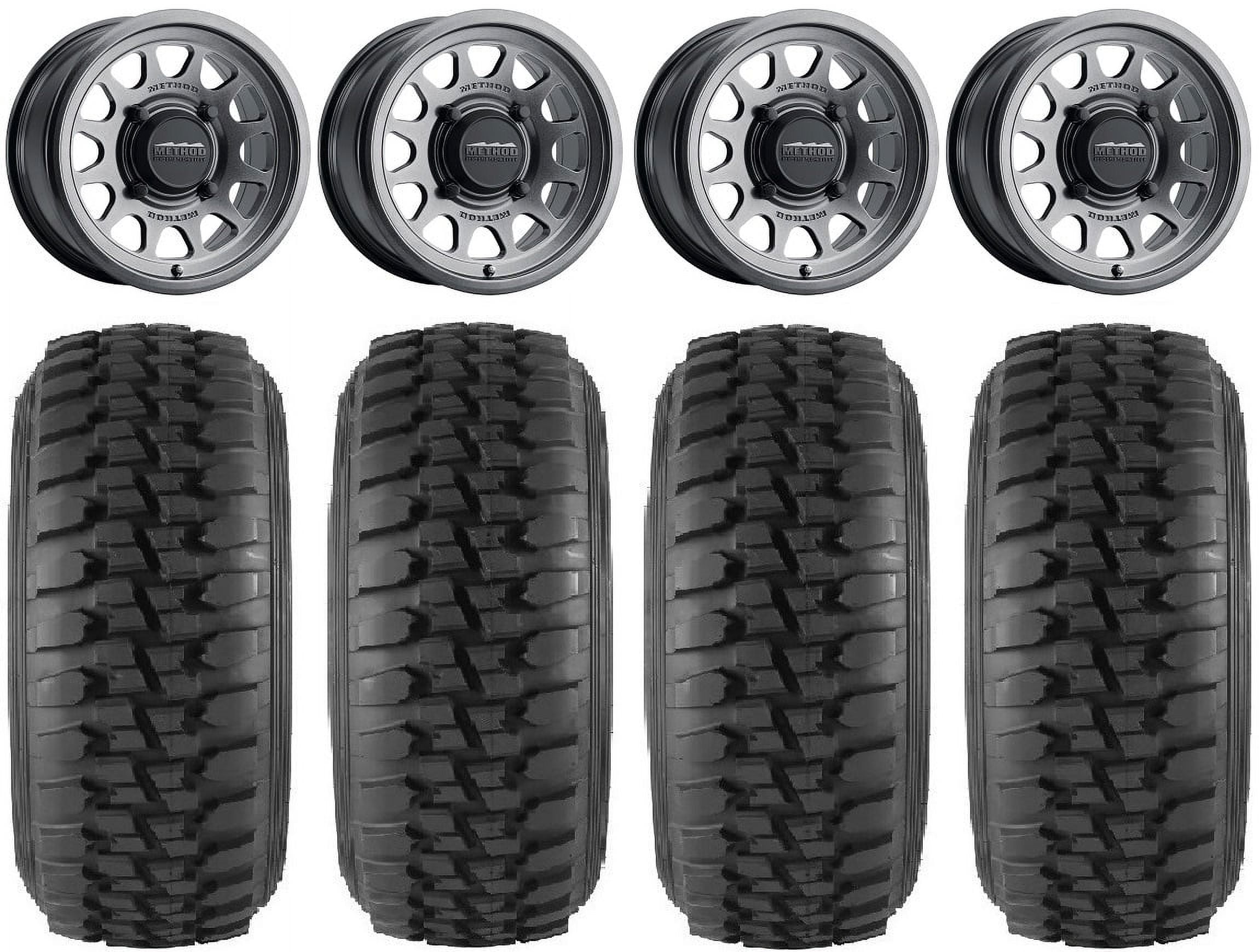 Method 414 14" Gr +38mm Wheels 30" Desert Series Tires Sportsman RZR ...