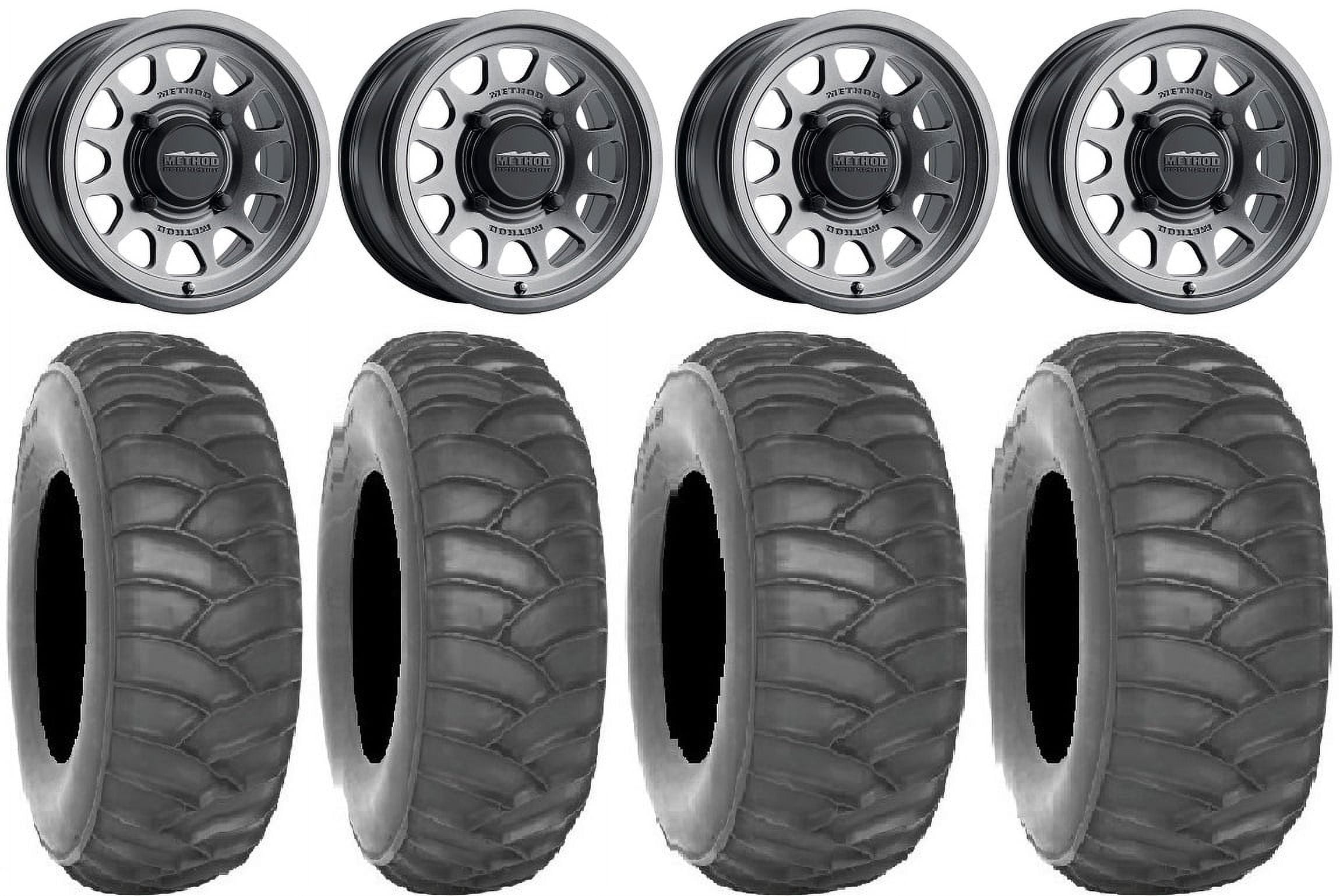 Method 414 15" Wheels Gr +38mm/+25mm 32" SS360 Tires Polaris RZR XP ...
