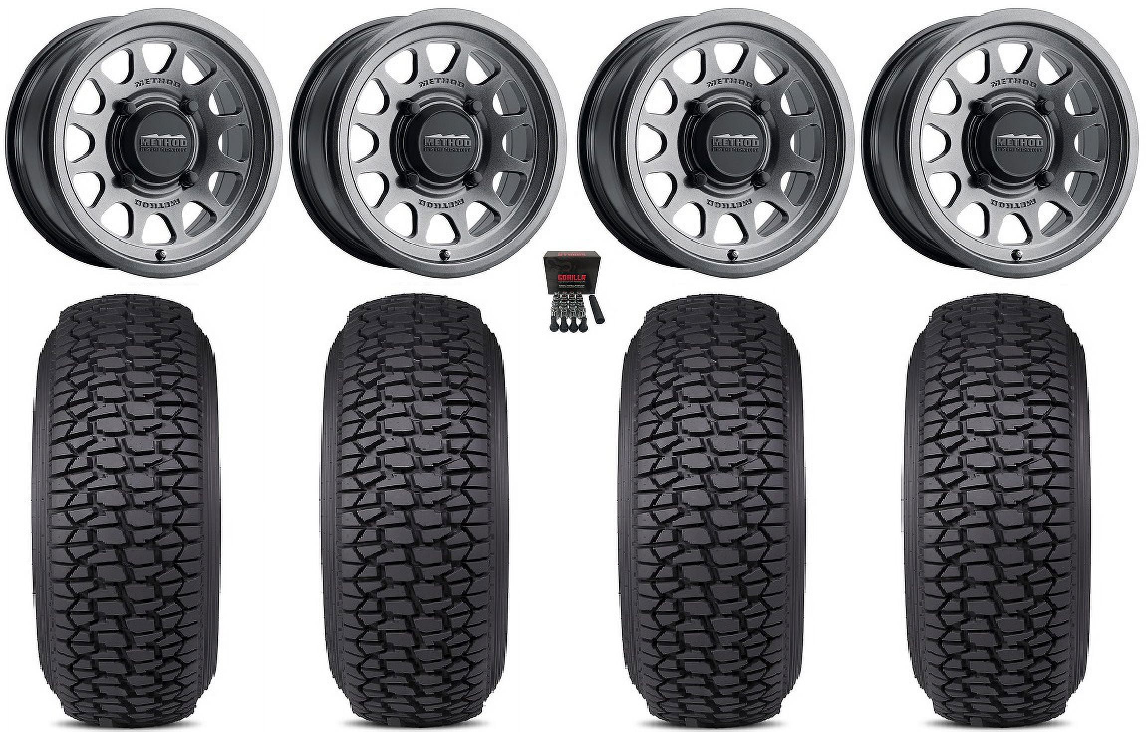 Method 414 15" Wheels Graphite +13mm 32" Regulator 2 Tires Can-Am ...